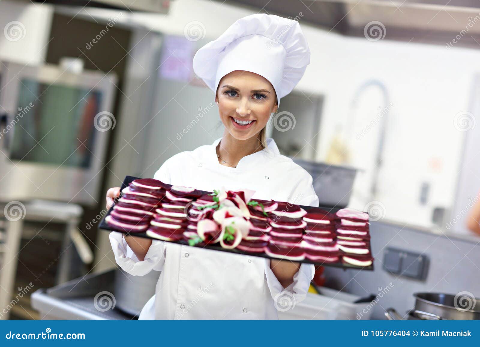Busy Chef at Work in the Restaurant Kitchen Stock Photo - Image of ...