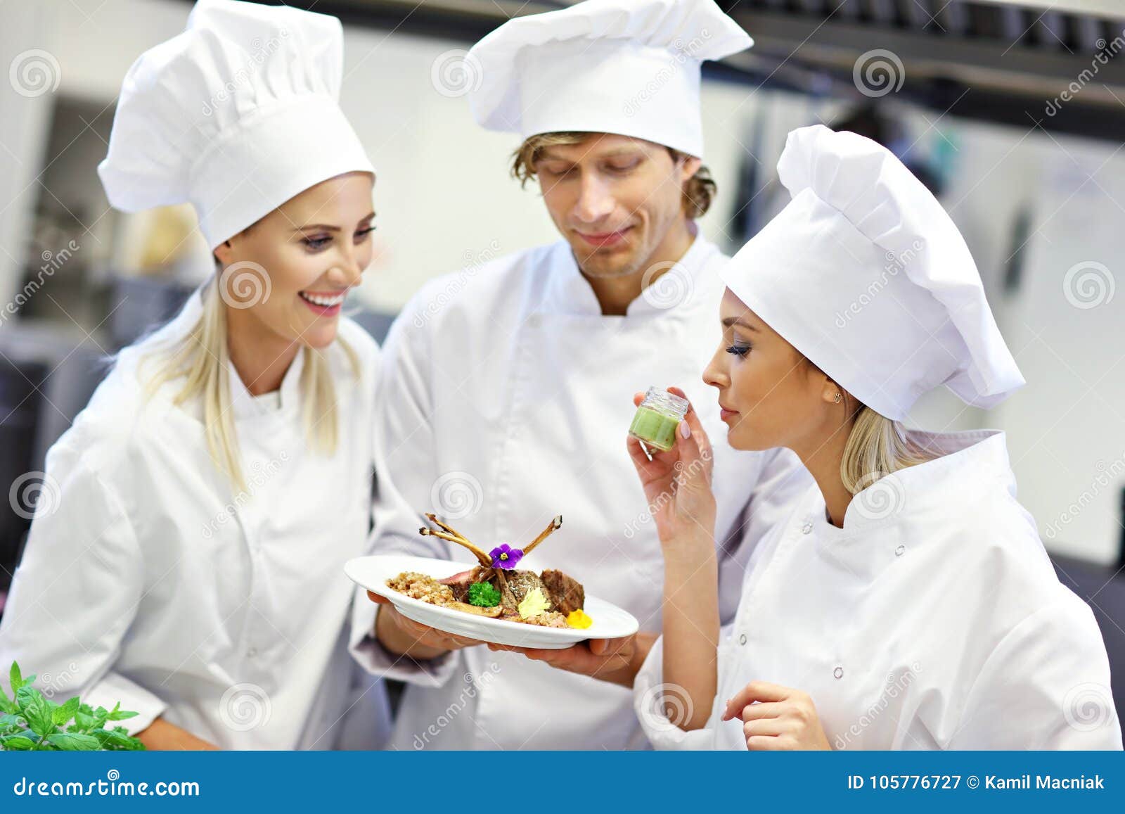 Busy Chefs at Work in the Restaurant Kitchen Stock Image - Image of ...