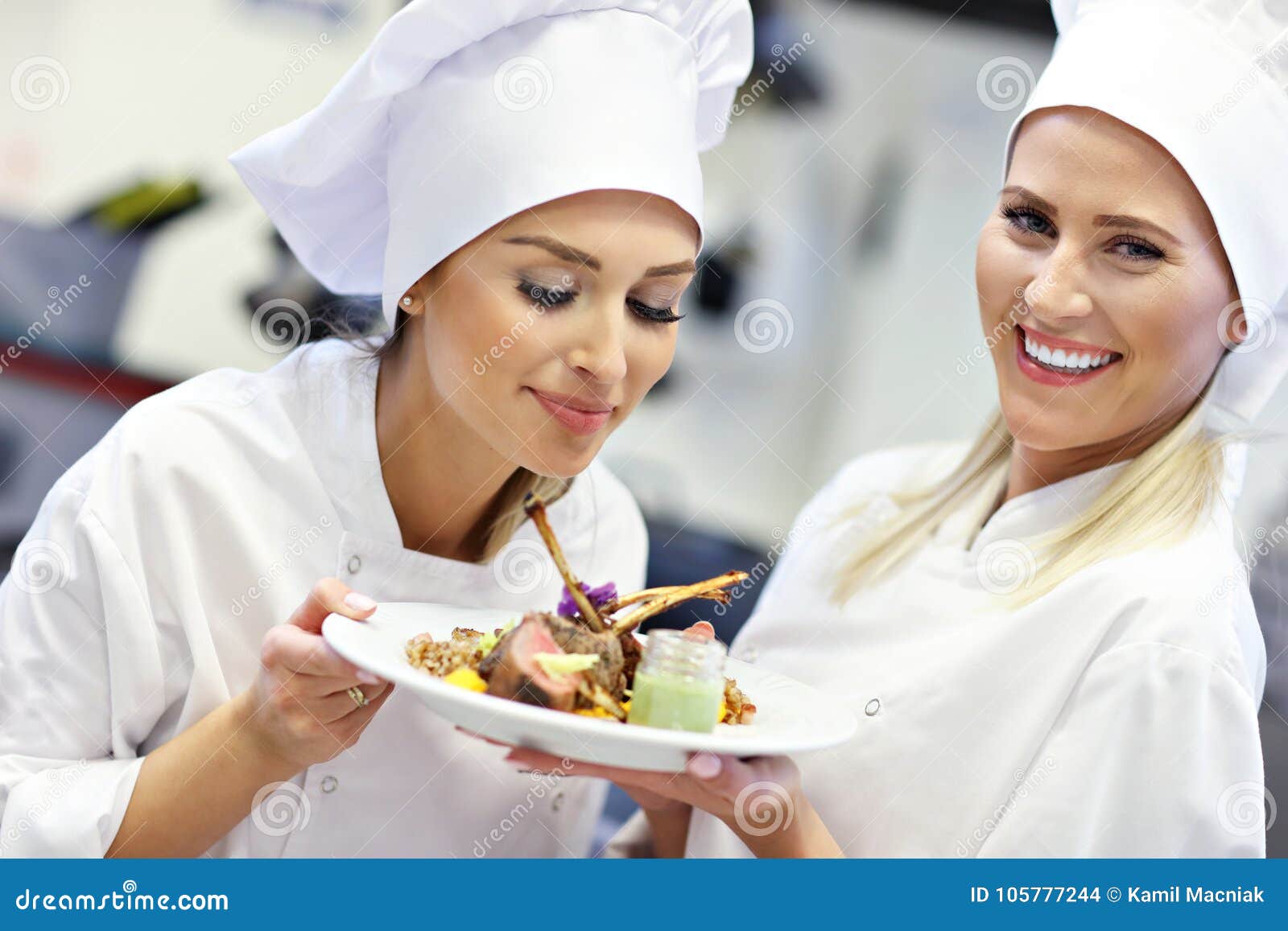 Busy Chefs at Work in the Restaurant Kitchen Stock Photo - Image of ...