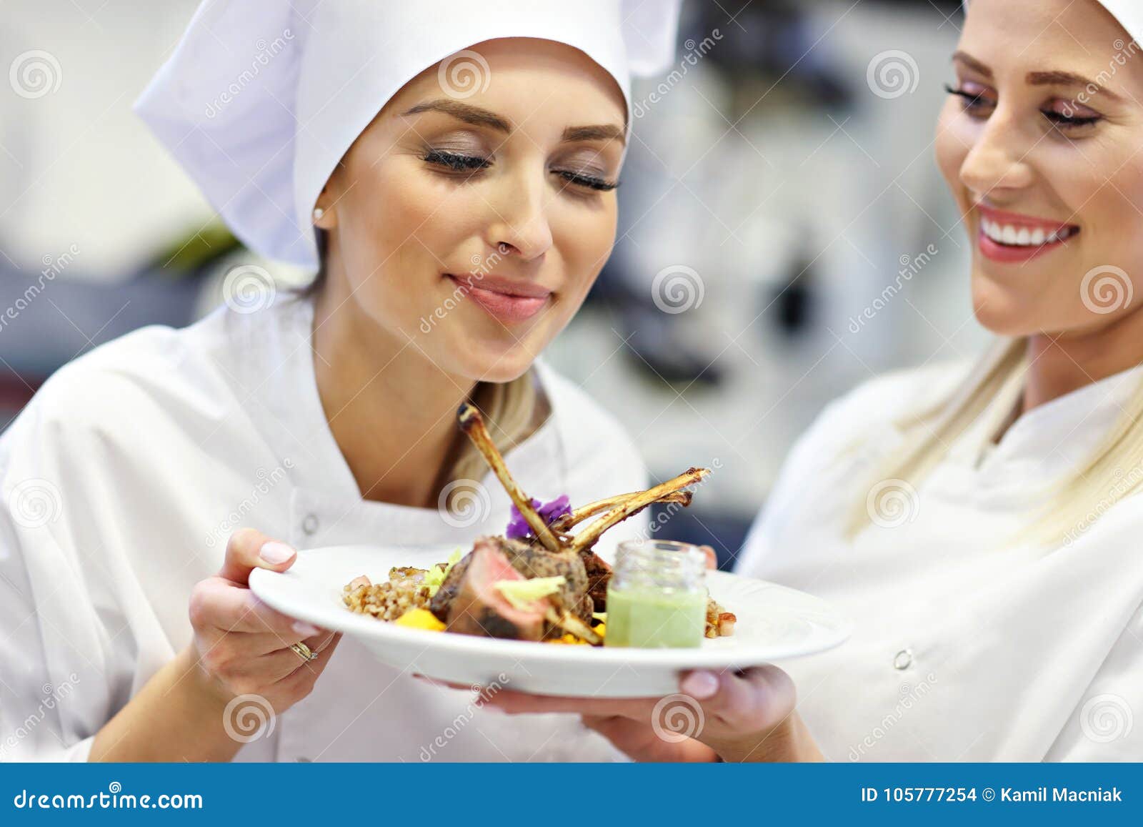 Busy Chefs at Work in the Restaurant Kitchen Stock Photo - Image of ...