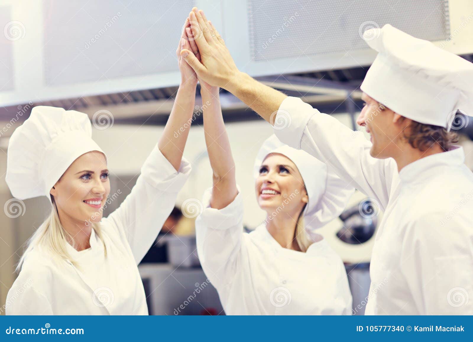 Busy Chefs at Work in the Restaurant Kitchen Stock Photo - Image of ...