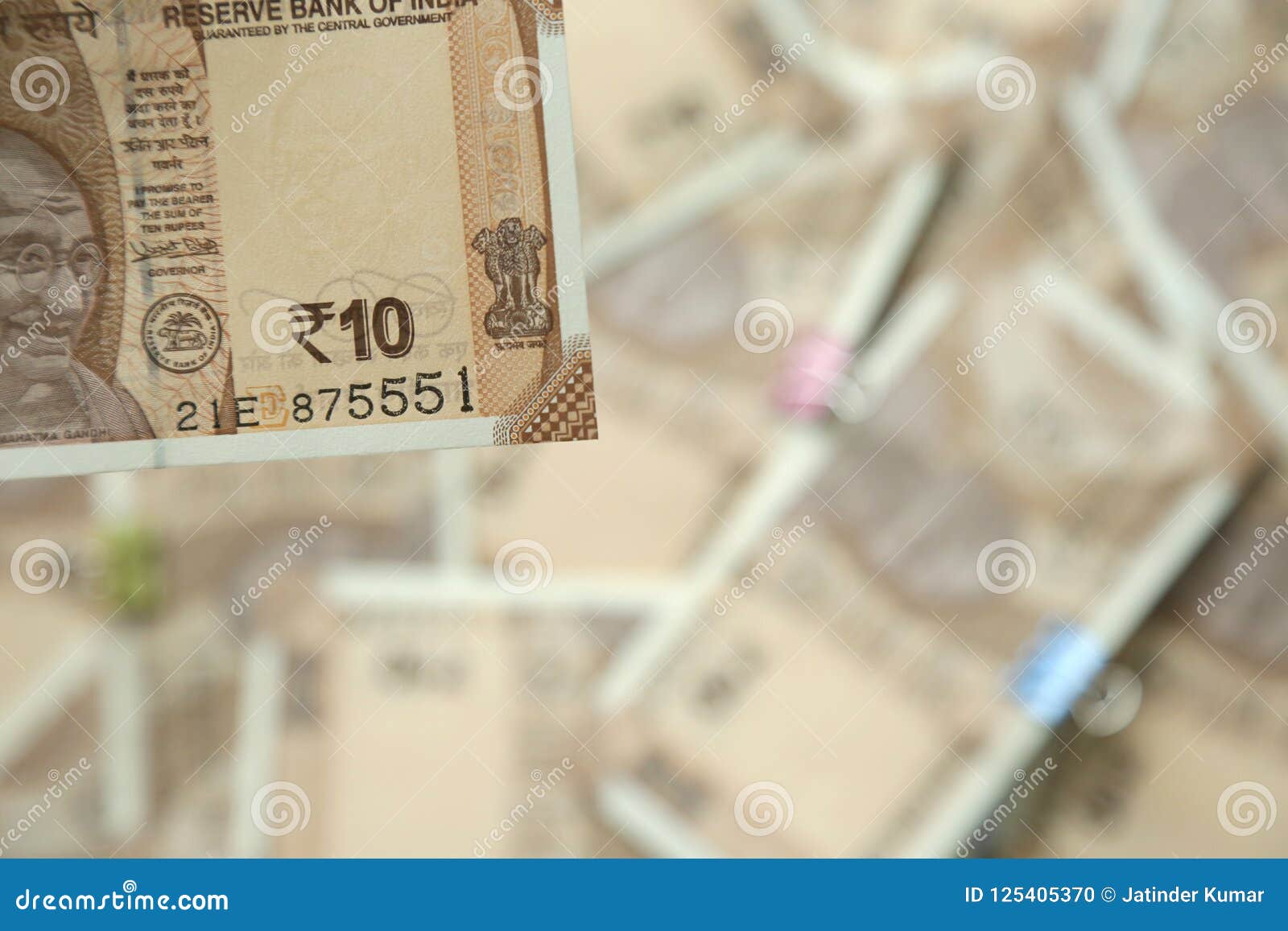 Picture of Showing New Indian 10 Rupee Currency Note Stock Photo ...