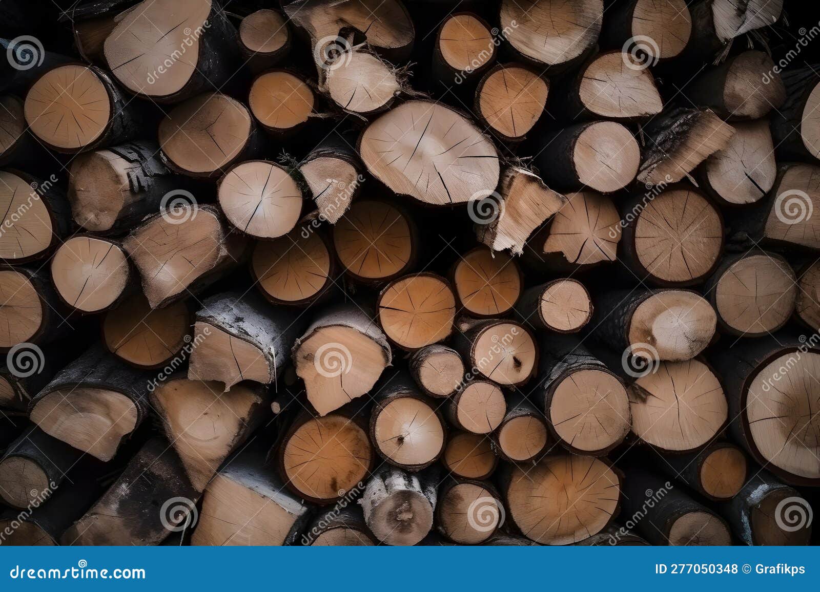 Stack of Wood. Massive Stack of Wood that Fills the Entire Frame. the ...