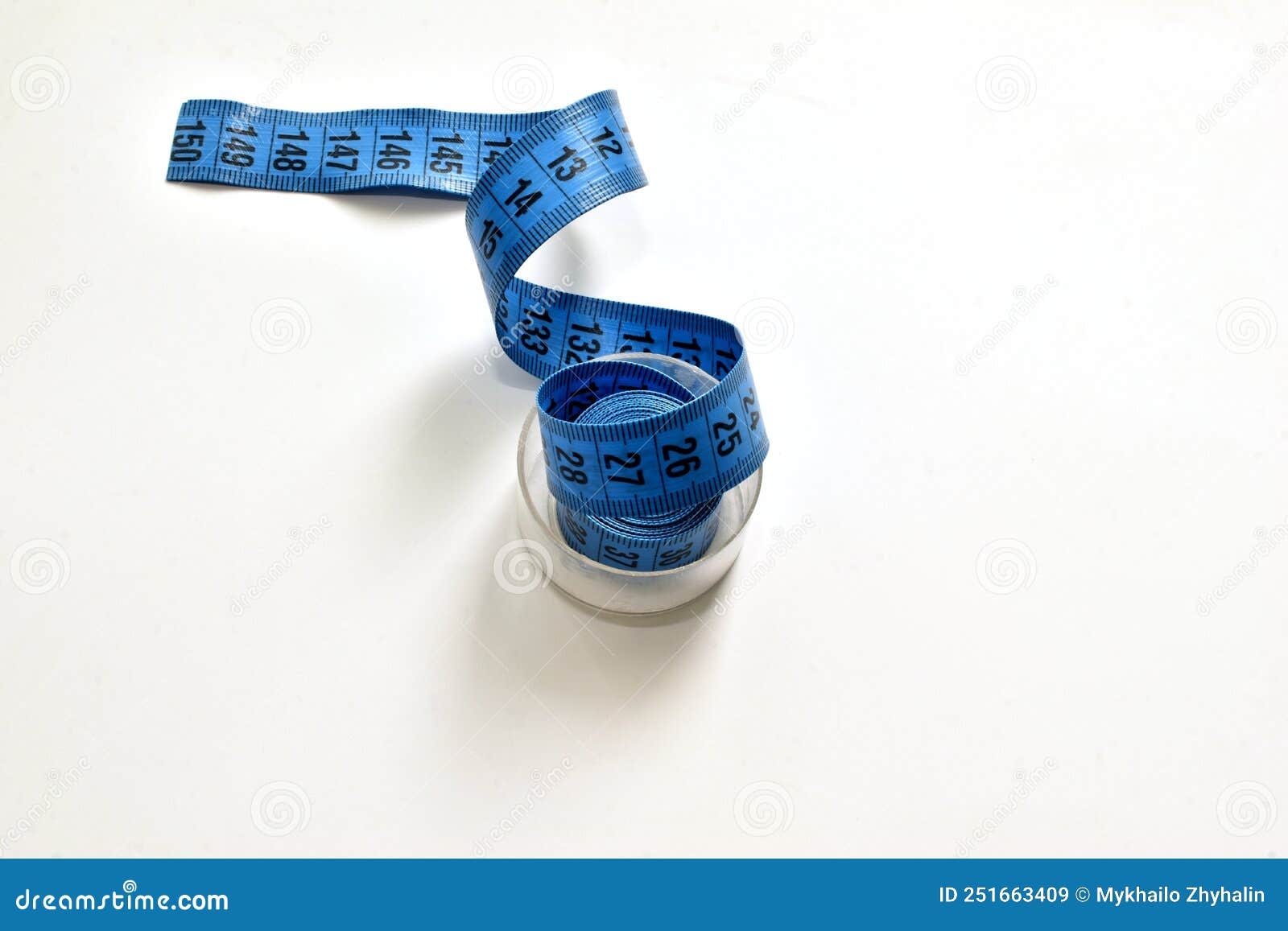 Rag Meter Seamstress on a White Background. Stock Image - Image of ...