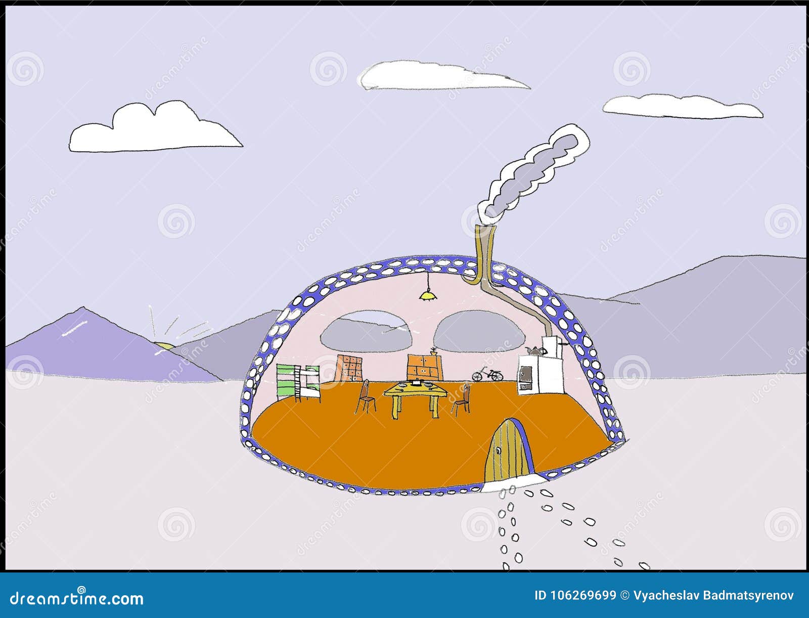A spacious house stock illustration. Illustration of hollow - 106269699