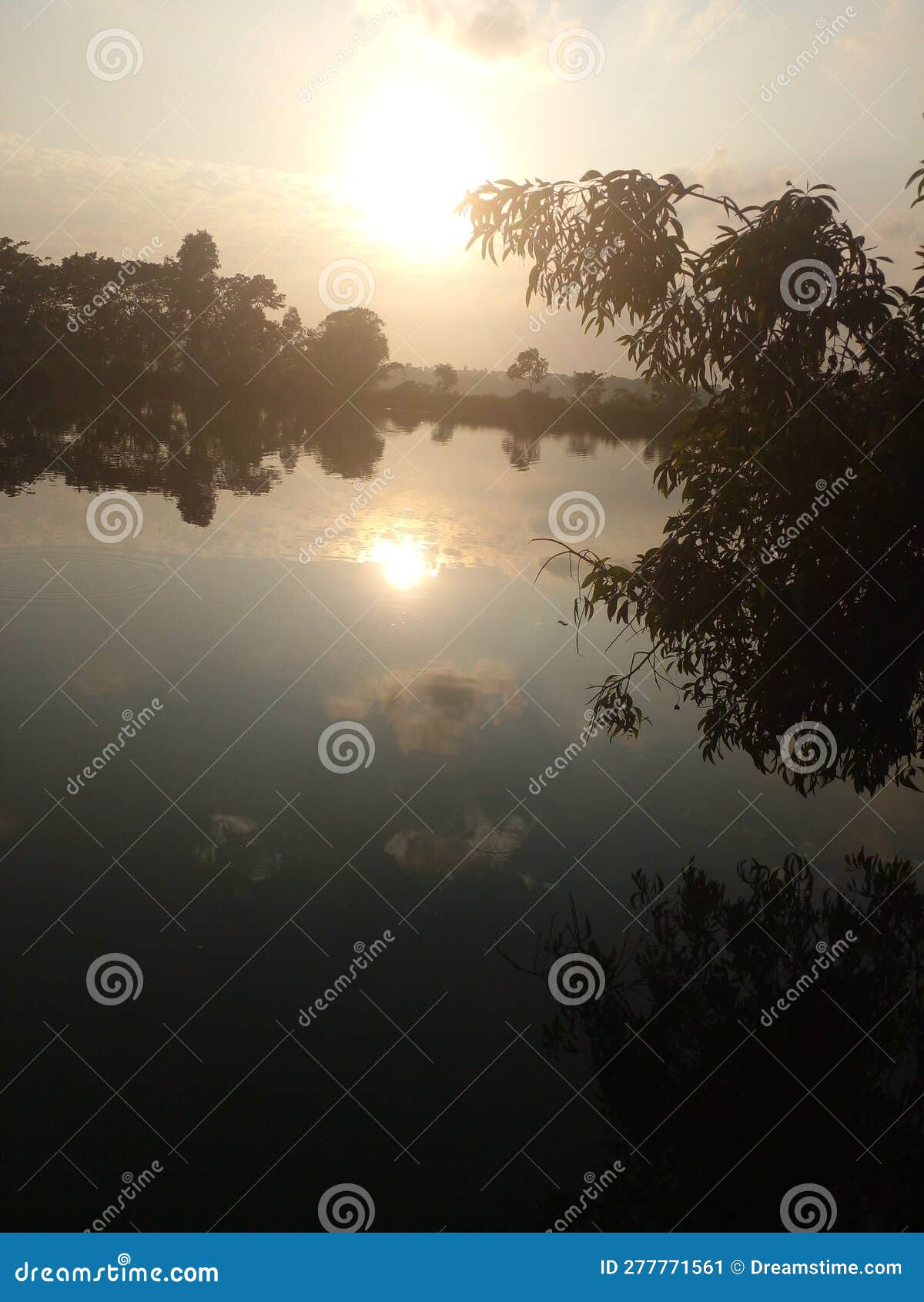 A Picture of Sky, Sun and Water Very Beautiful Stock Image - Image of ...