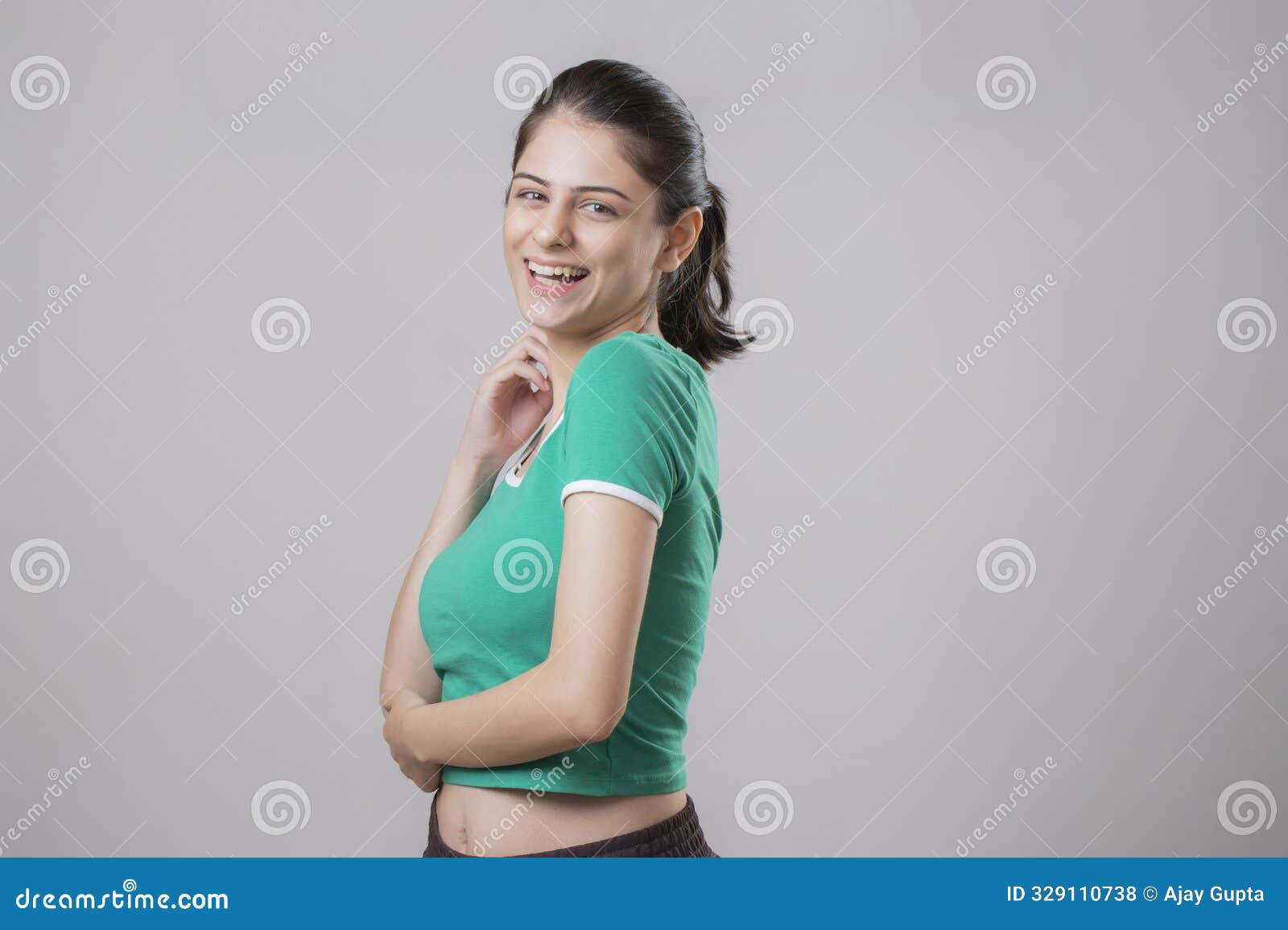 Picture of a Smiley Face Woman Stock Photo - Image of caucasian, shot ...