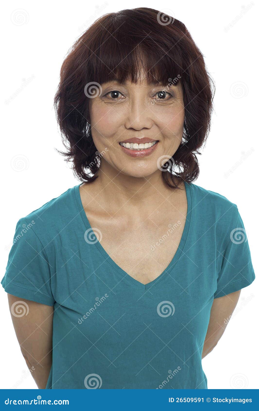 Picture of a Smiling Asian Lady Posing Casually Stock Image - Image of ...