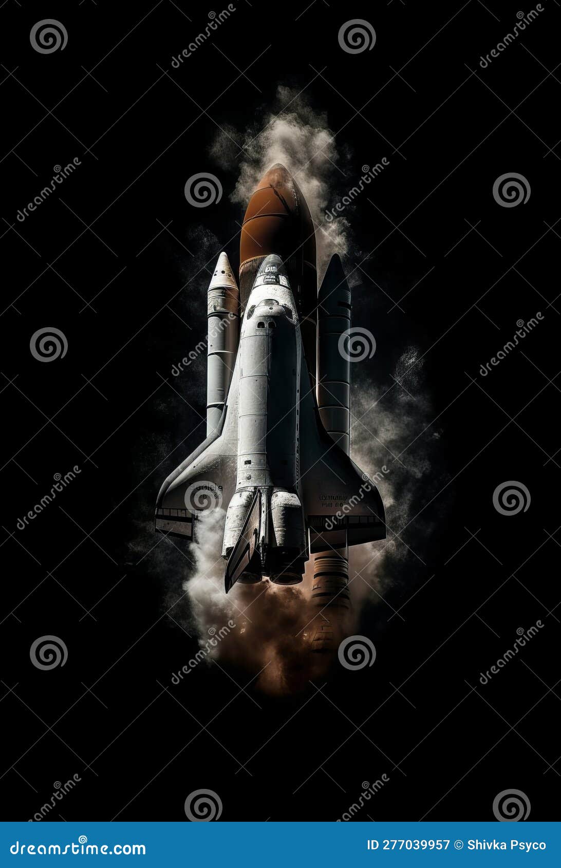 Picture of a Space Shuttle in the Sky Generative AI Stock Illustration ...