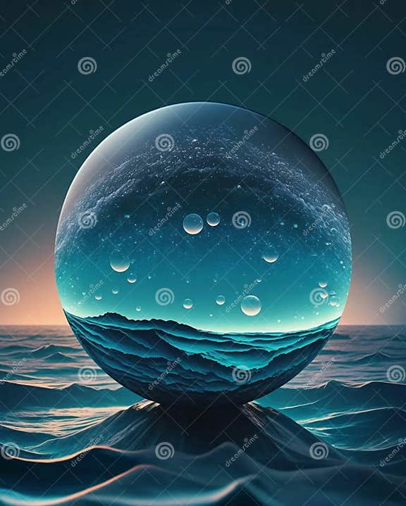 A Picture of a Sphere with the Sky in the Background. Stock ...