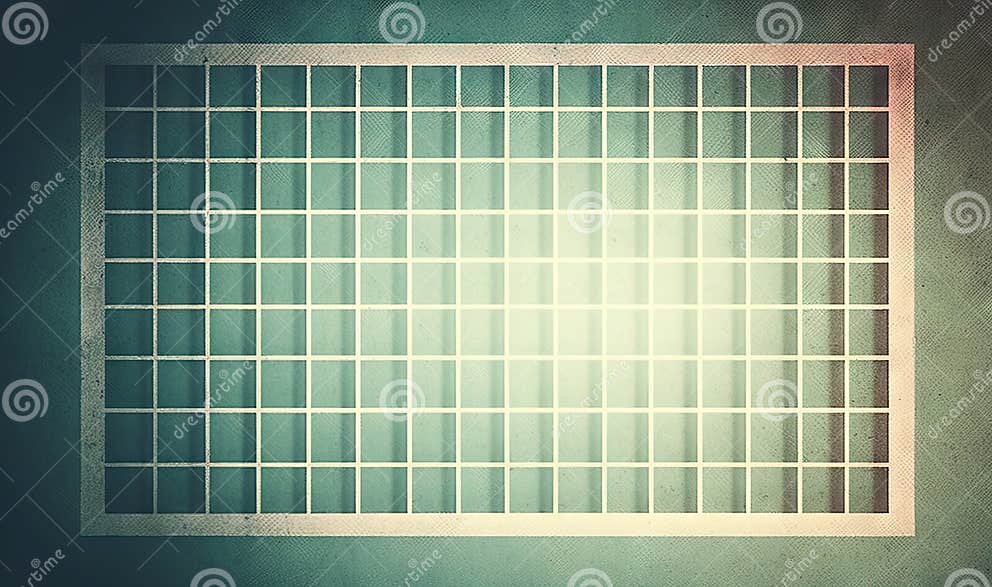 A Picture of a Square Window with a Grid Pattern on it Stock ...