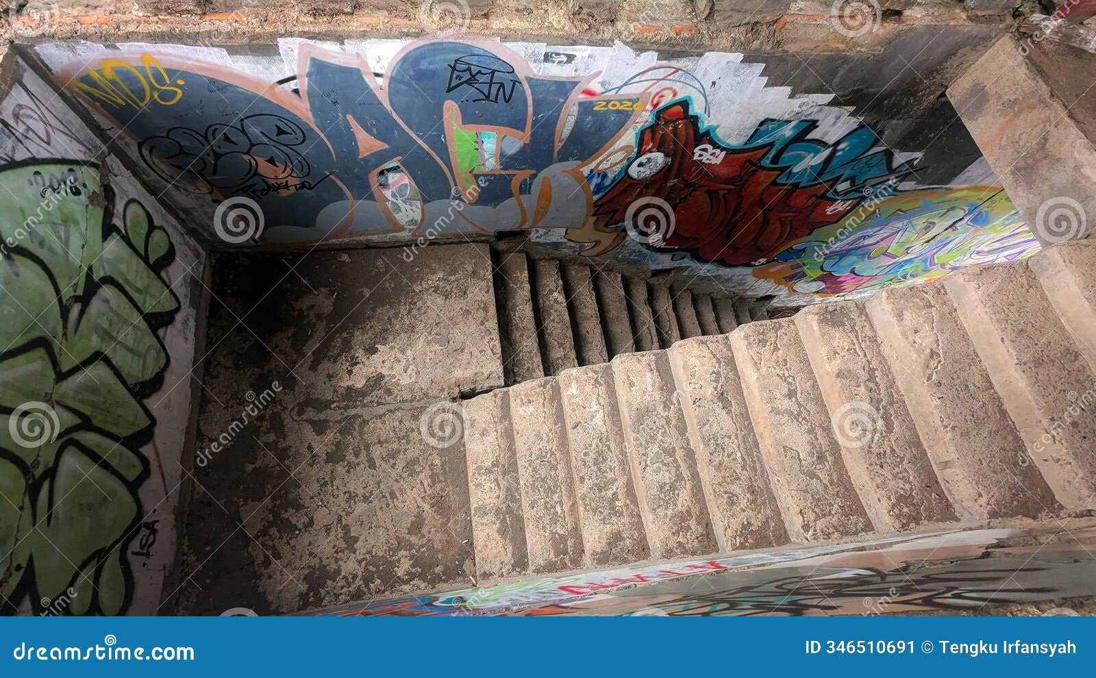 Picture of Stairs with Full Graffiti Art Editorial Photo - Image of ...