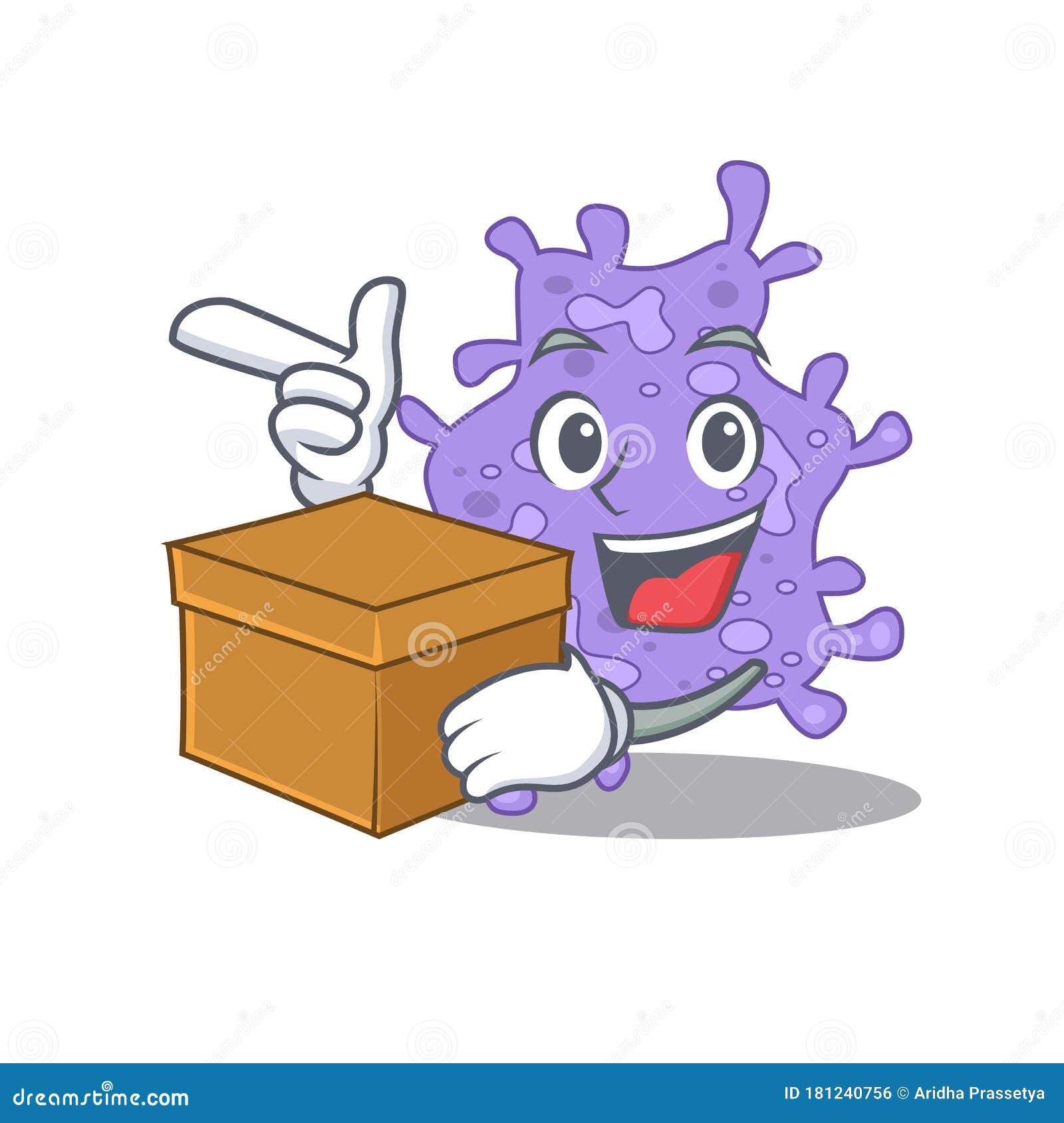 An Picture of Staphylococcus Aureus Cartoon Design Concept Holding a ...