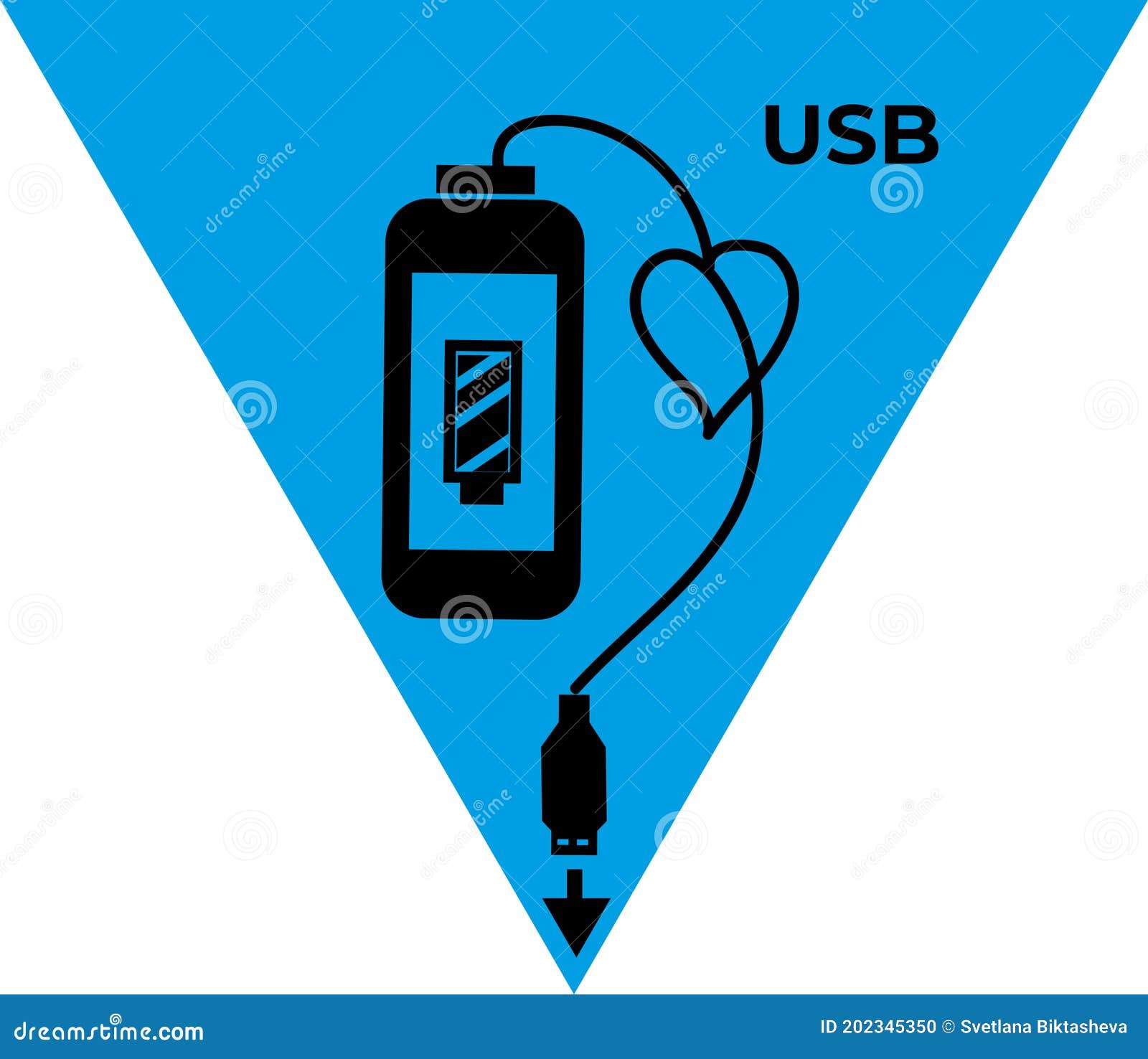 Picture for the Sticker Next To the USB Port Stock Illustration ...