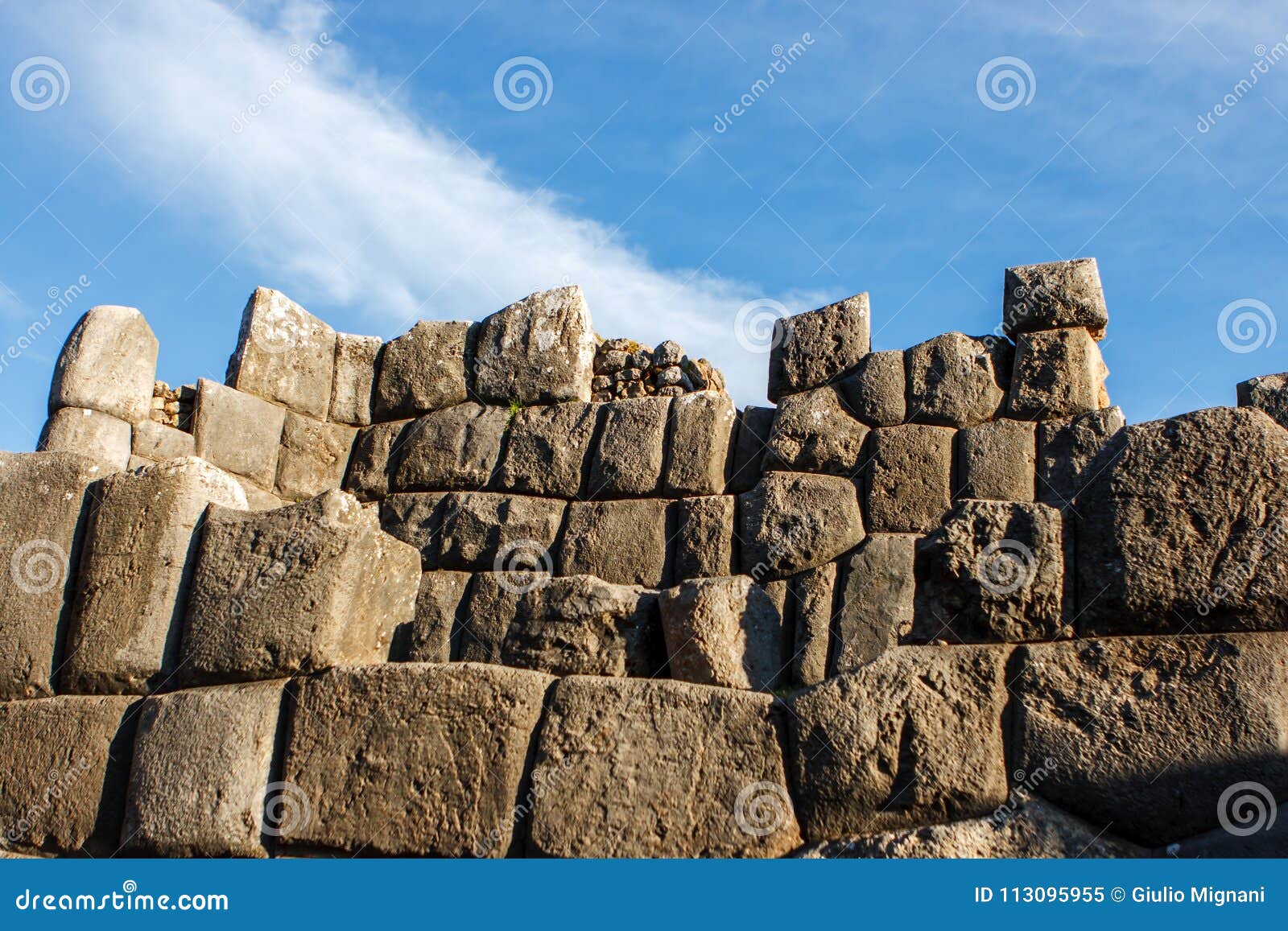 Stone Wall at the Sacsayhuaman, Cusco, Peru Stock Image - Image of ...
