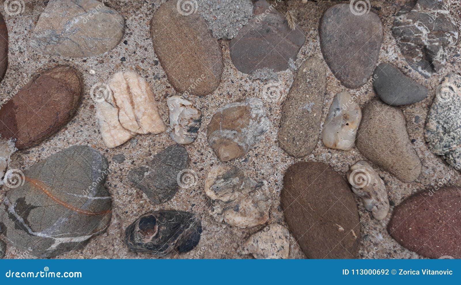 Stones in concrete texture stock photo. Image of concrete - 113000692