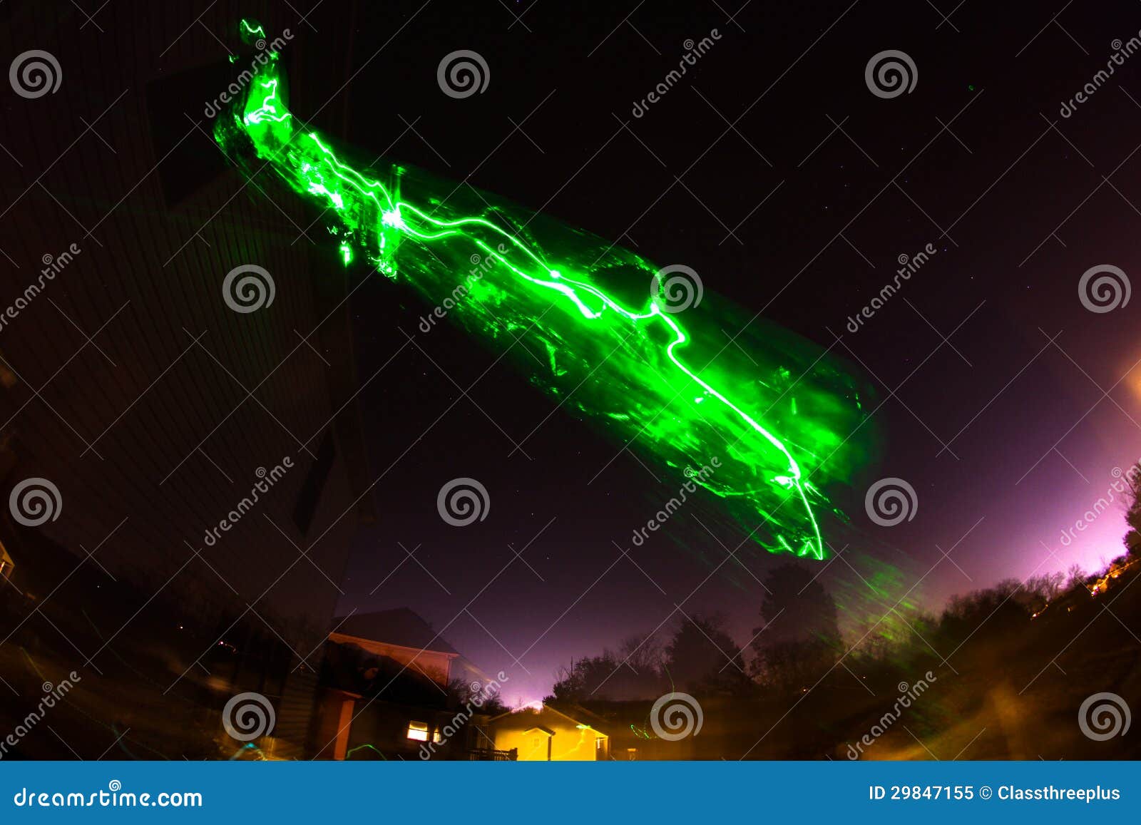 Strange Ligt Caught in the Sky Stock Image - Image of alien, trees ...