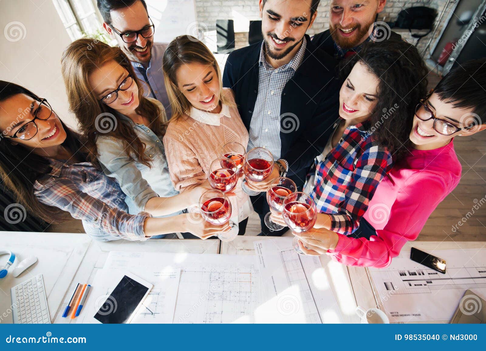 Picture of Successful Business Team Having Celebration Stock Photo ...