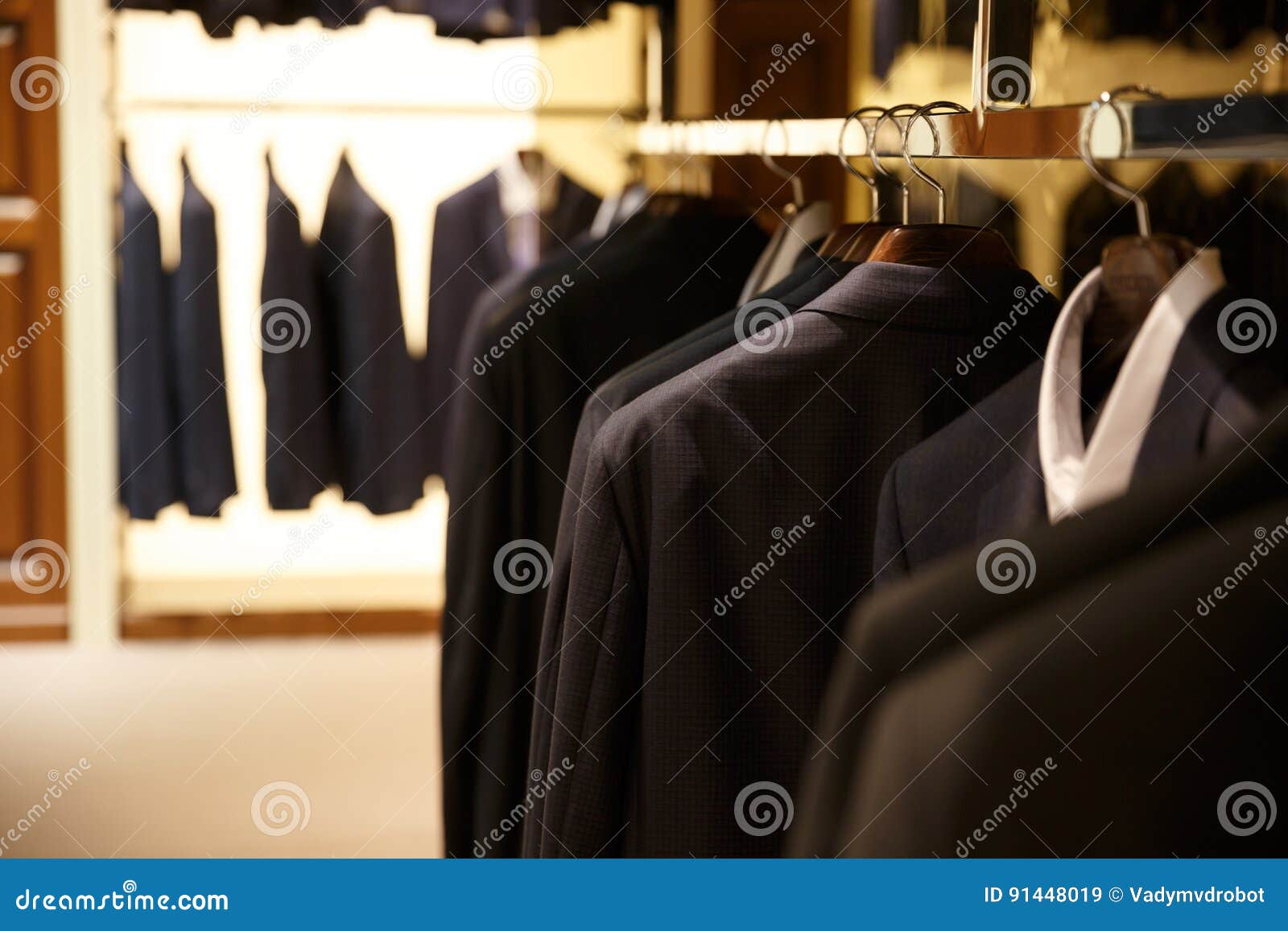 Picture of suits in a shop stock image. Image of adult - 91448019
