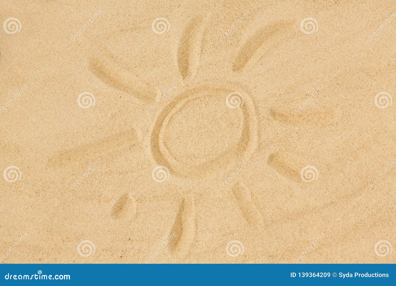 Picture of Sun in Sand on Summer Beach Stock Image - Image of tourism ...