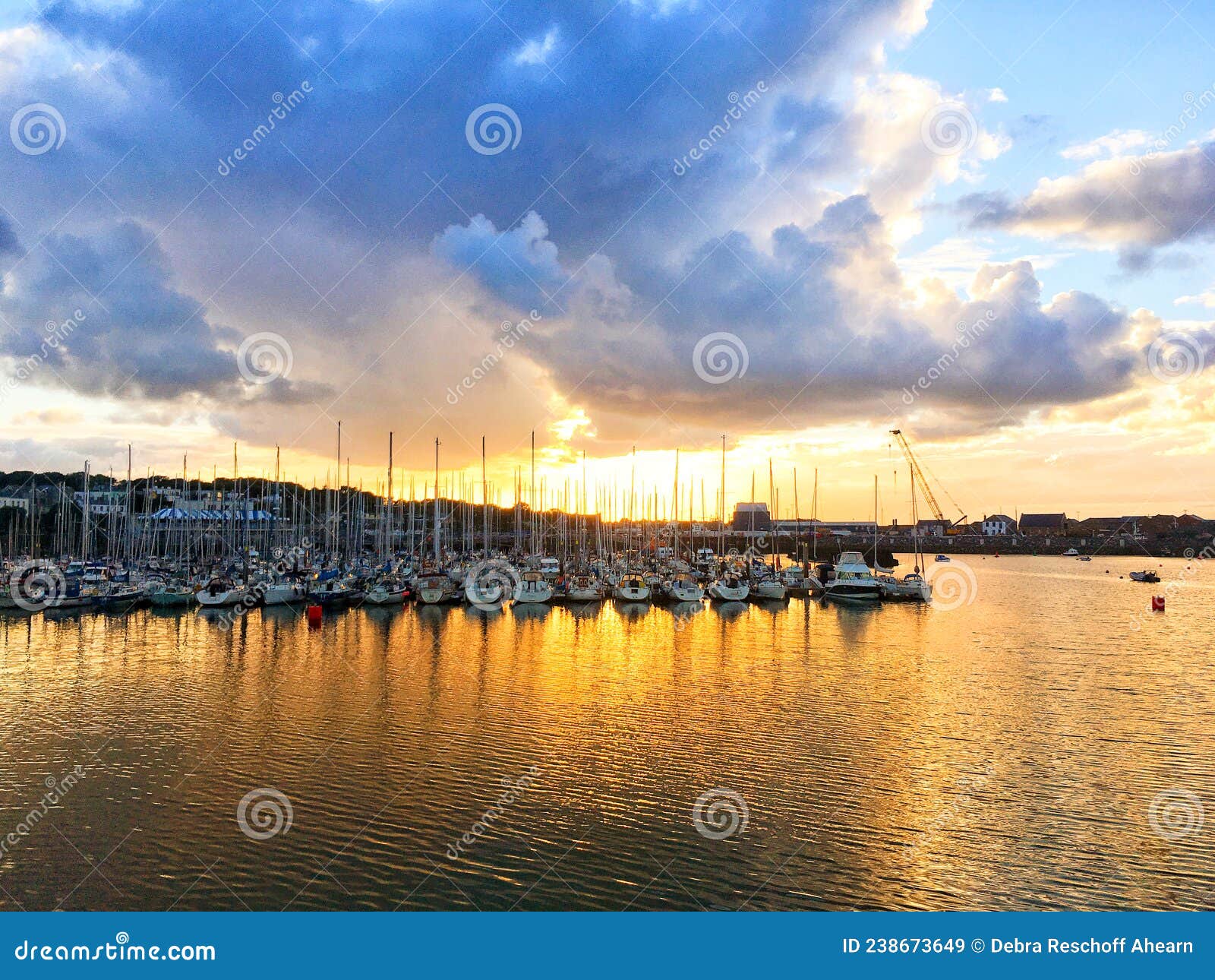 Sunset Over Howth Harbour, Dublin, Ireland Editorial Stock Image ...