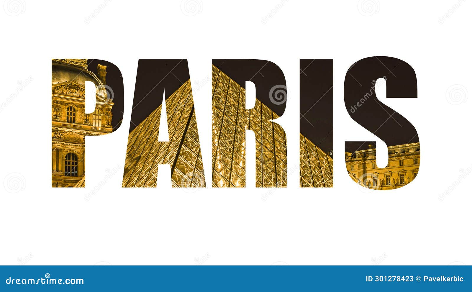 Picture in Text Effect with the Word Paris Stock Illustration ...