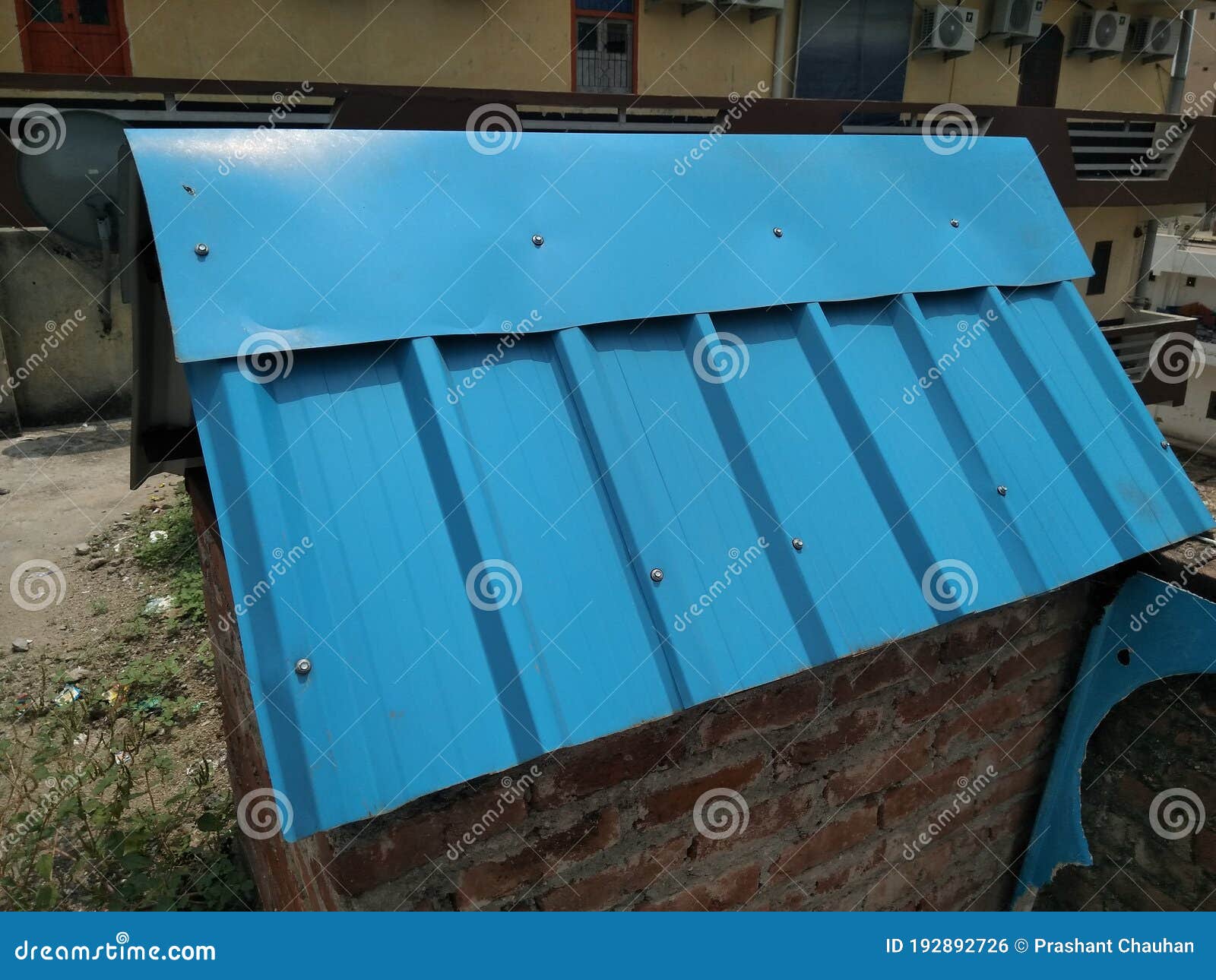 A Picture of Tin Shade for Roof , Stock Photo - Image of construction ...