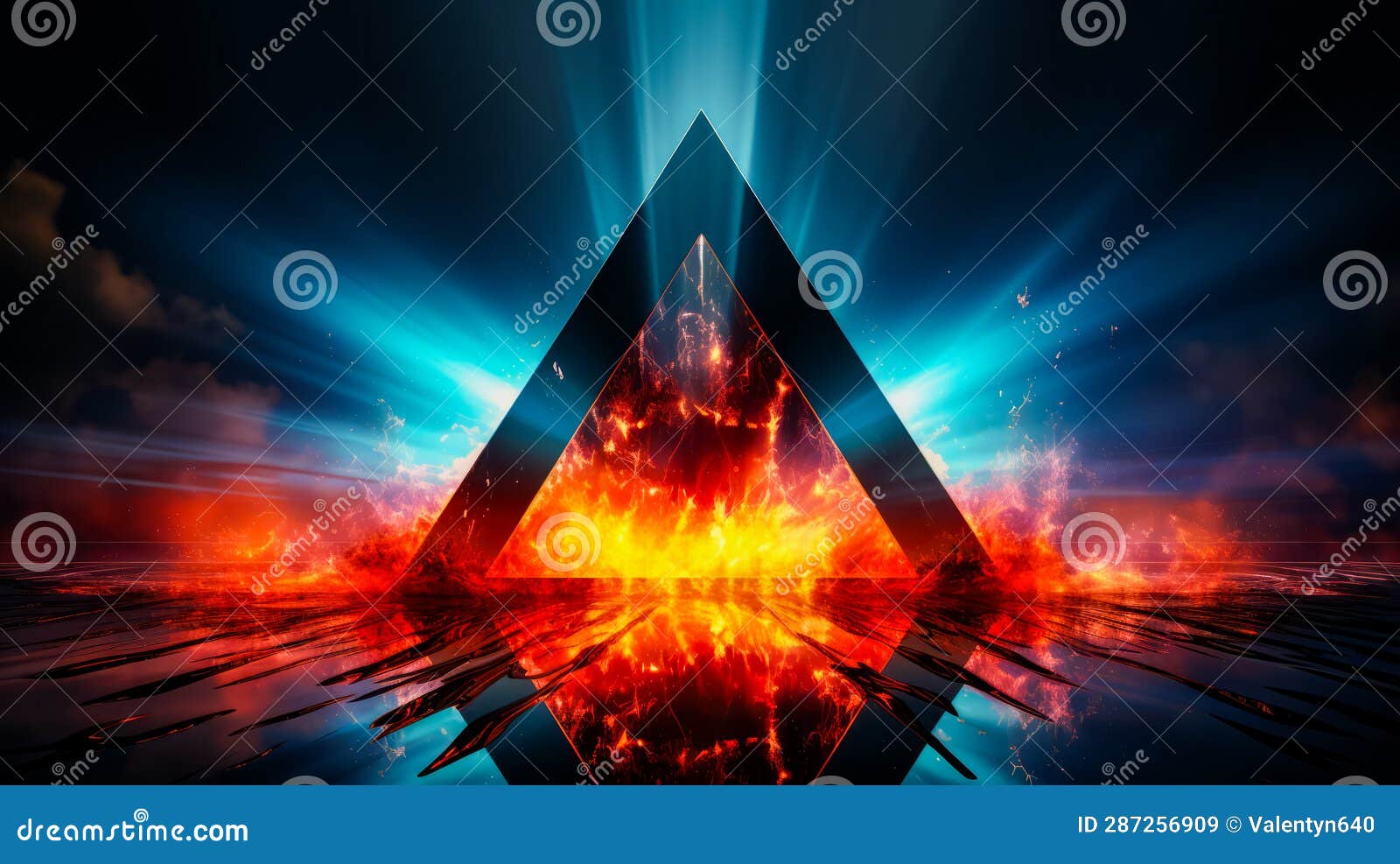 Picture of Triangle in the Middle of Picture. Generative AI Stock ...