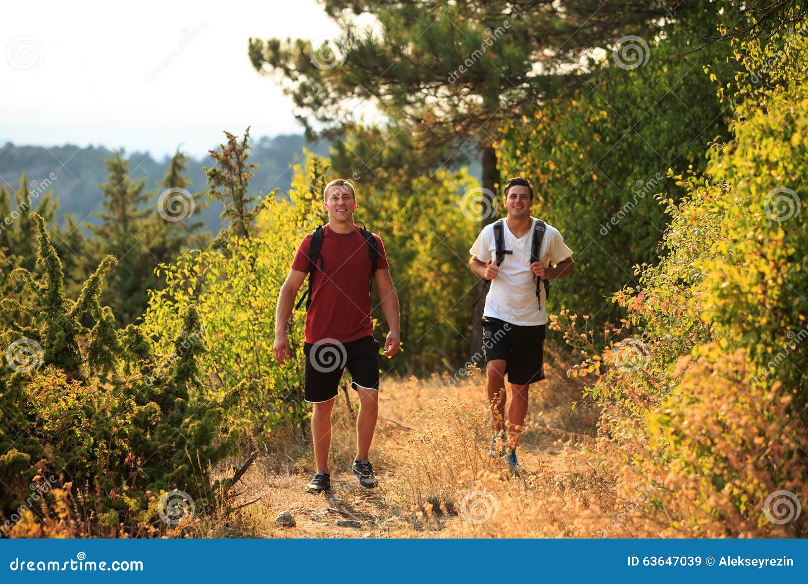 PIcture of a Two Hikers Walking Stock Image - Image of outdoors, rock ...
