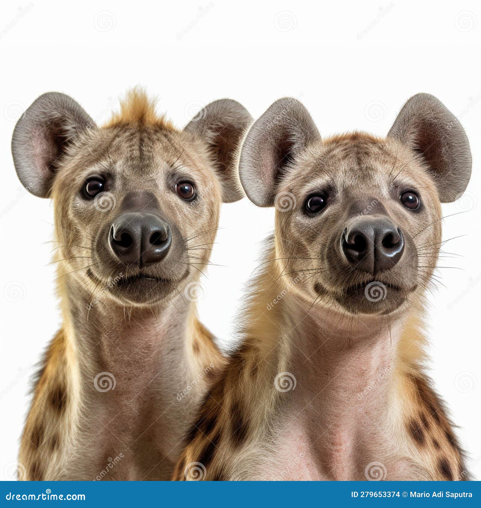 Hyenas Isolated on White Background Stock Illustration - Illustration ...