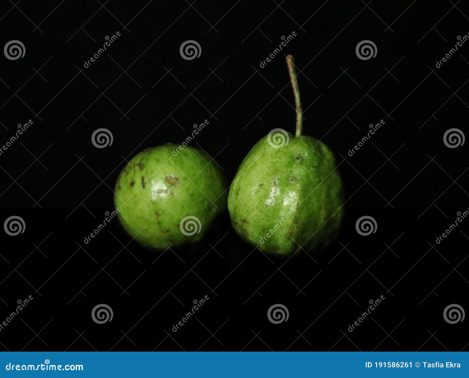 Picture of Two Unripe Guavas. Stock Image - Image of produce, guavas ...