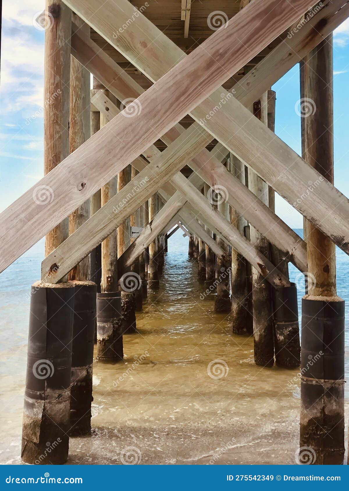 Under the pier stock image. Image of ocean, water, pier - 275542349