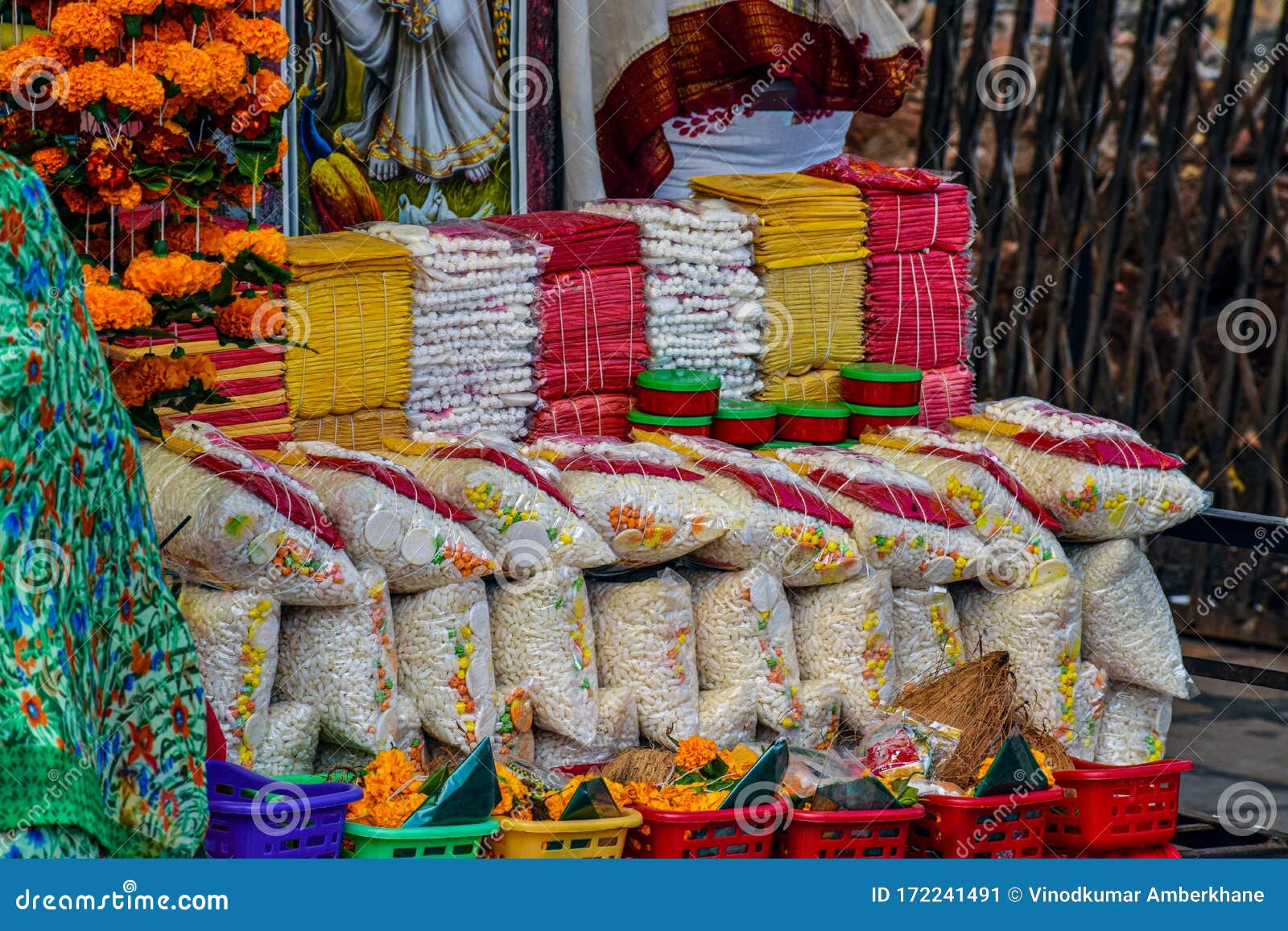 Picture of Various Items of Worship Sold at Temple Area Stock Image ...