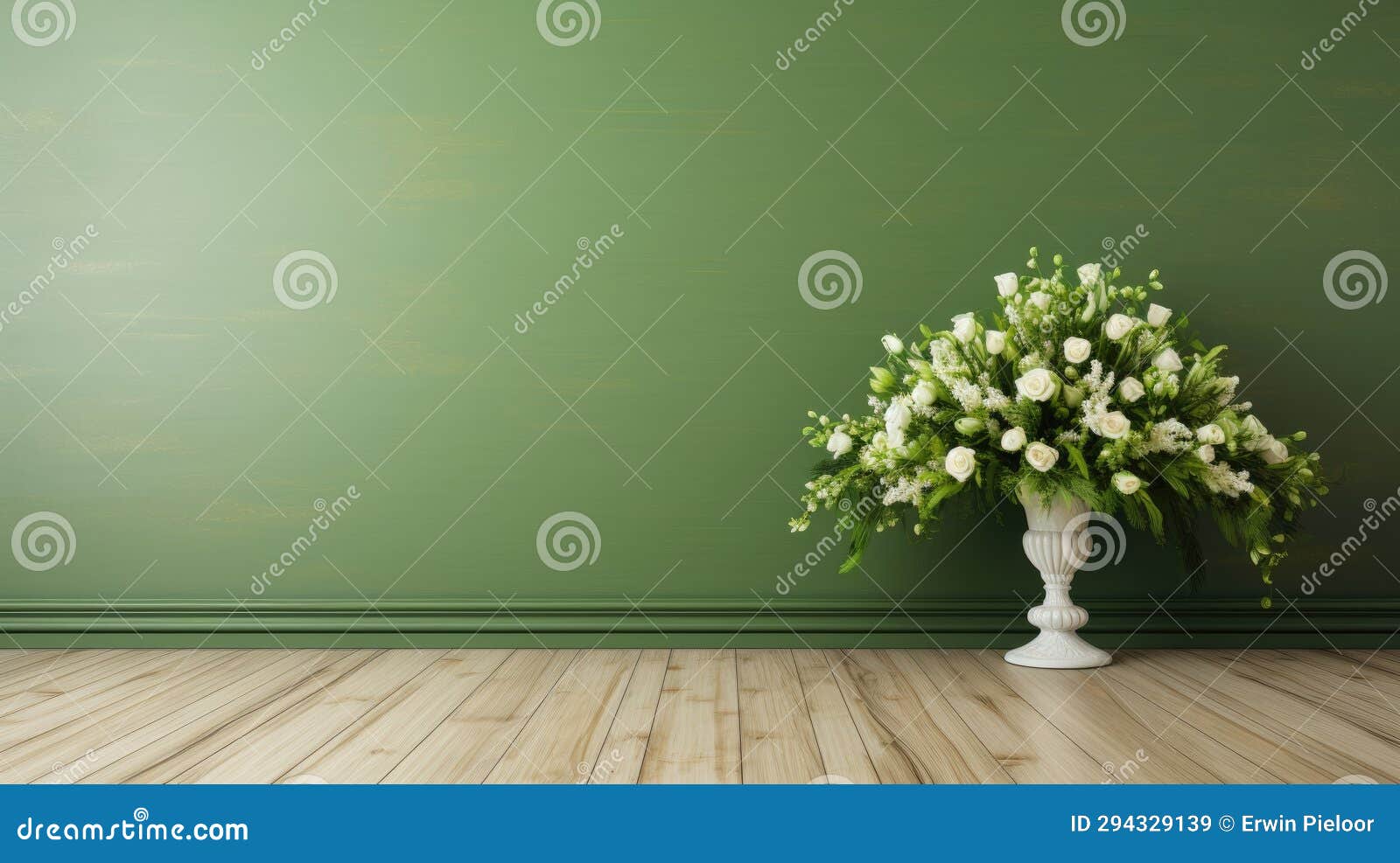 Elegant Green Wedding Backdrop Stock Illustration - Illustration of ...