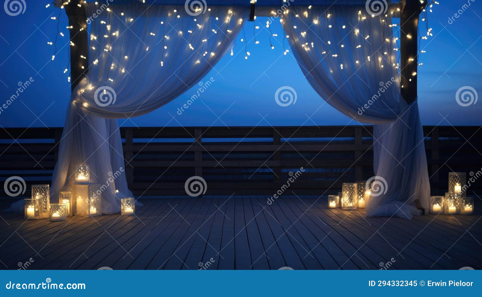 Enchanted Blue Garden Wedding Stock Illustration - Illustration of ...