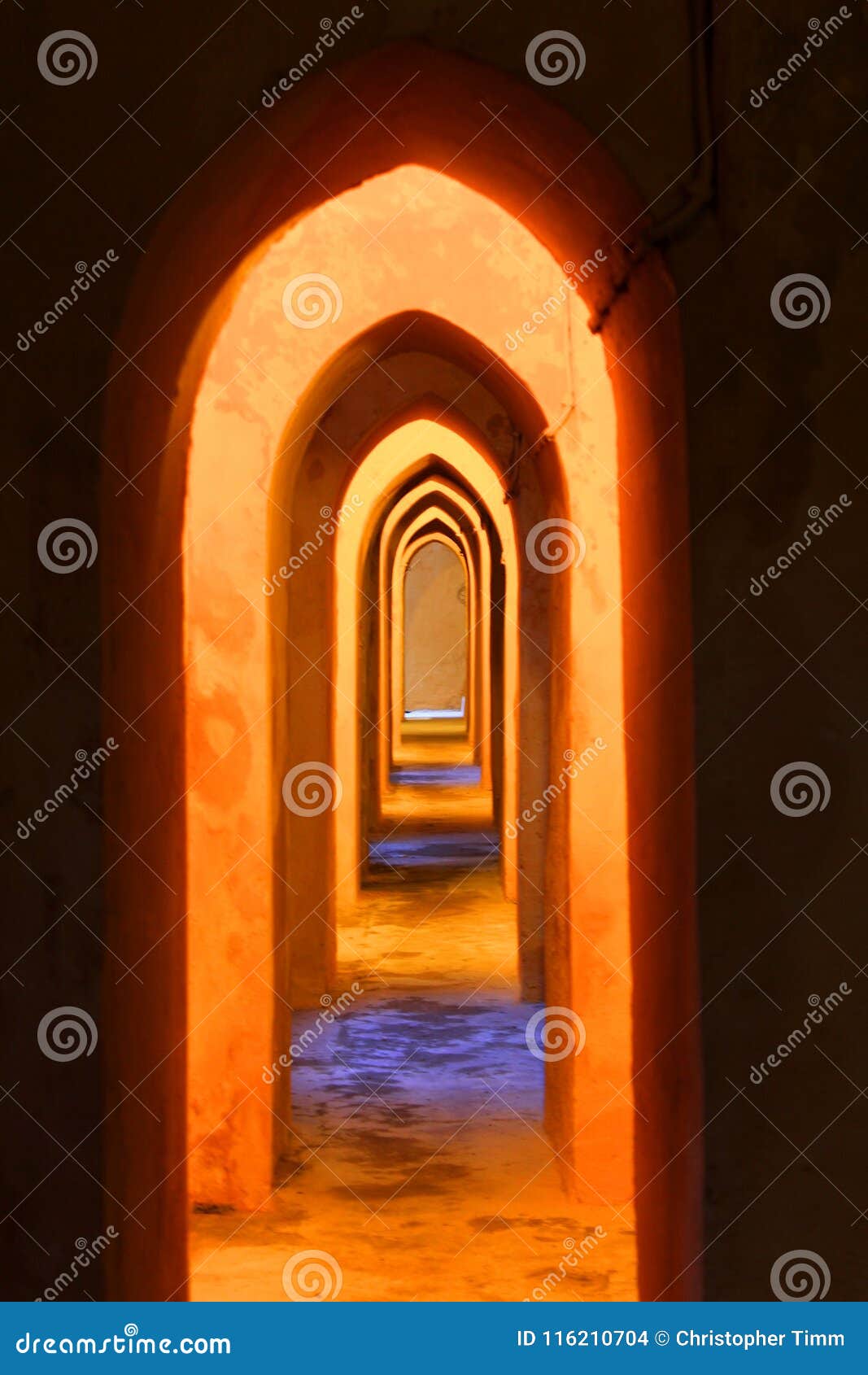 A Picture with a View through Several Passages. Stock Photo - Image of ...