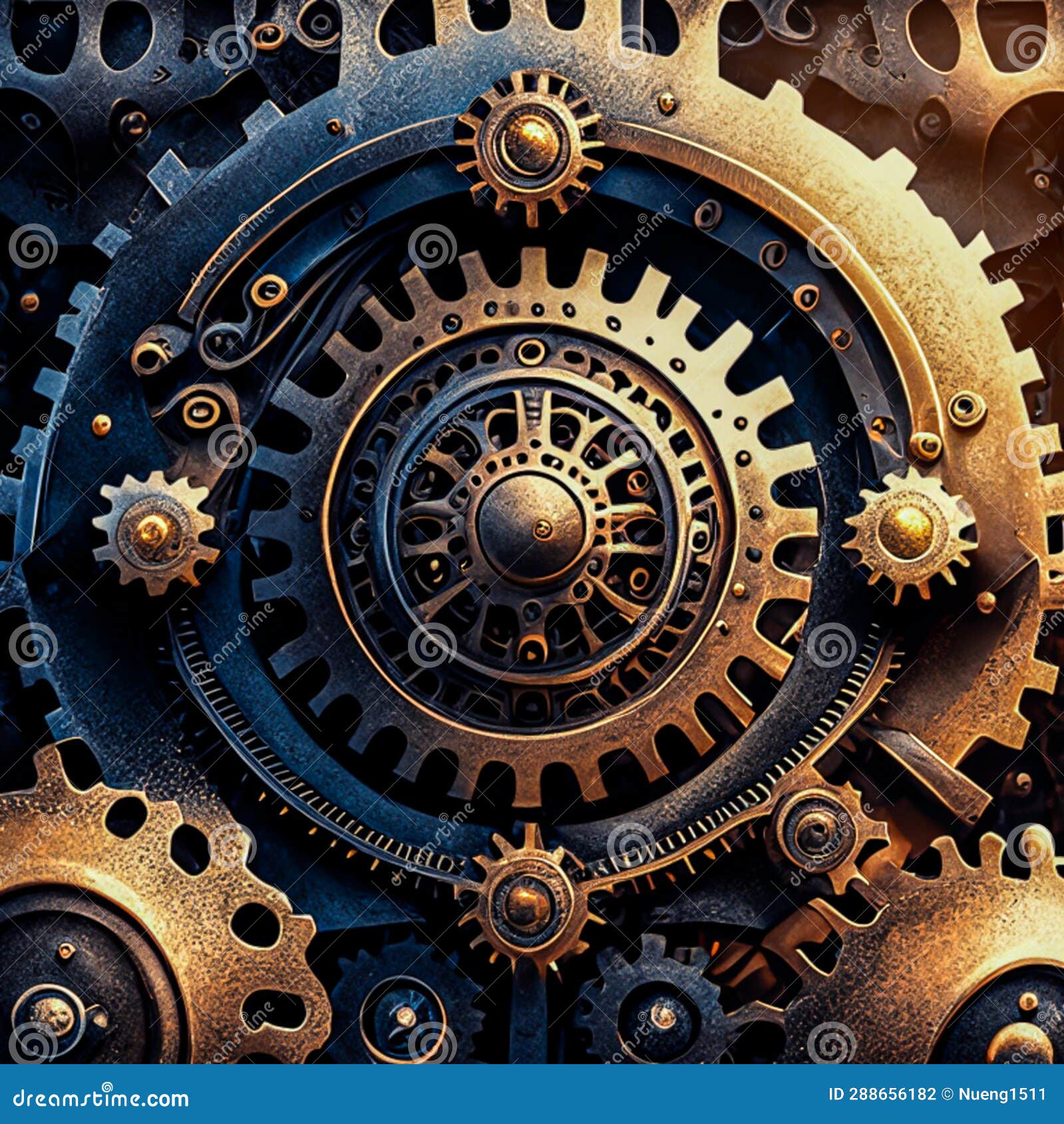 Vintage Cogs Gears Banner Background Wallpaper Stock Illustration ...