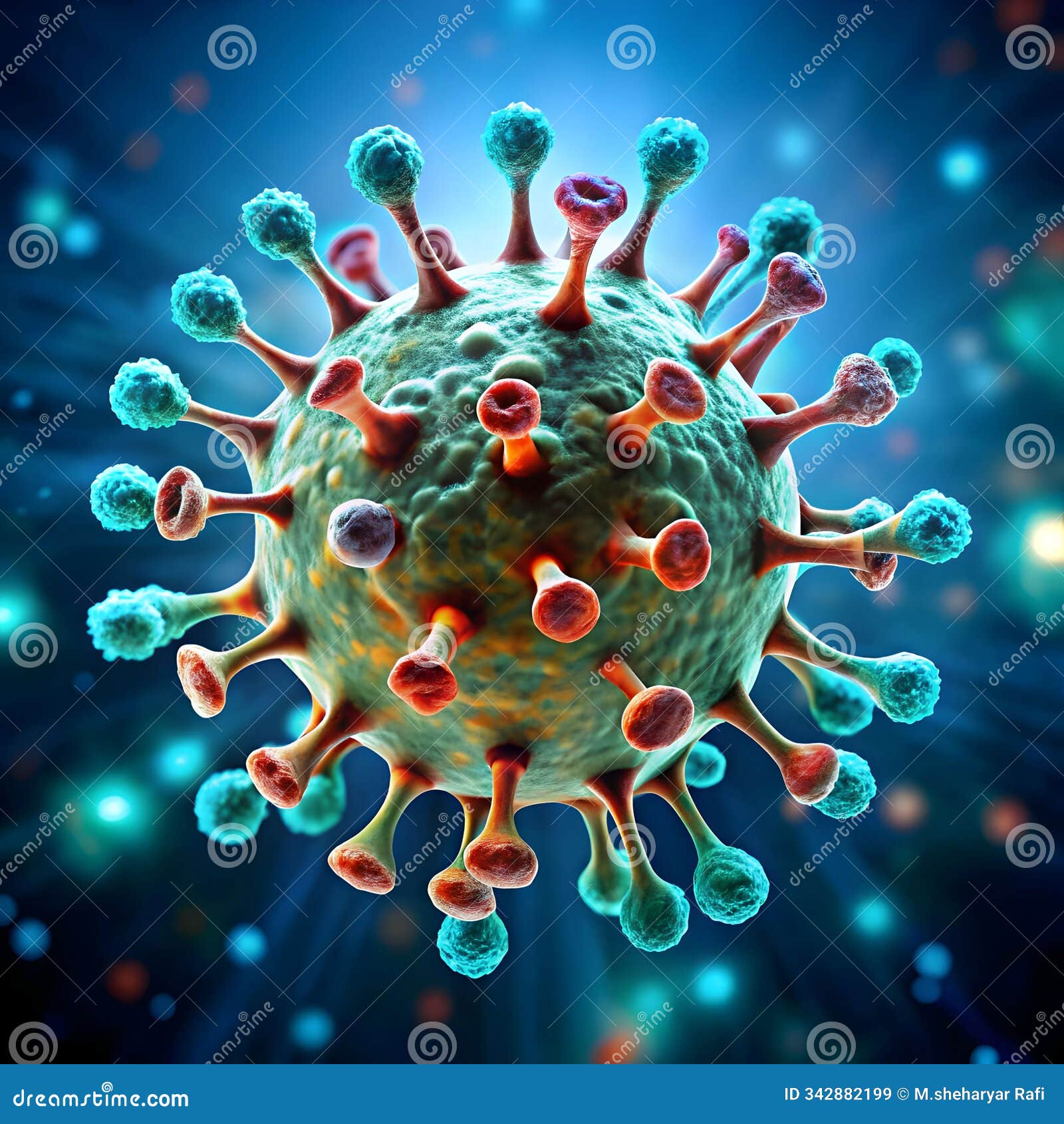 A Picture of a Virus Called the Cell Stock Illustration - Illustration ...