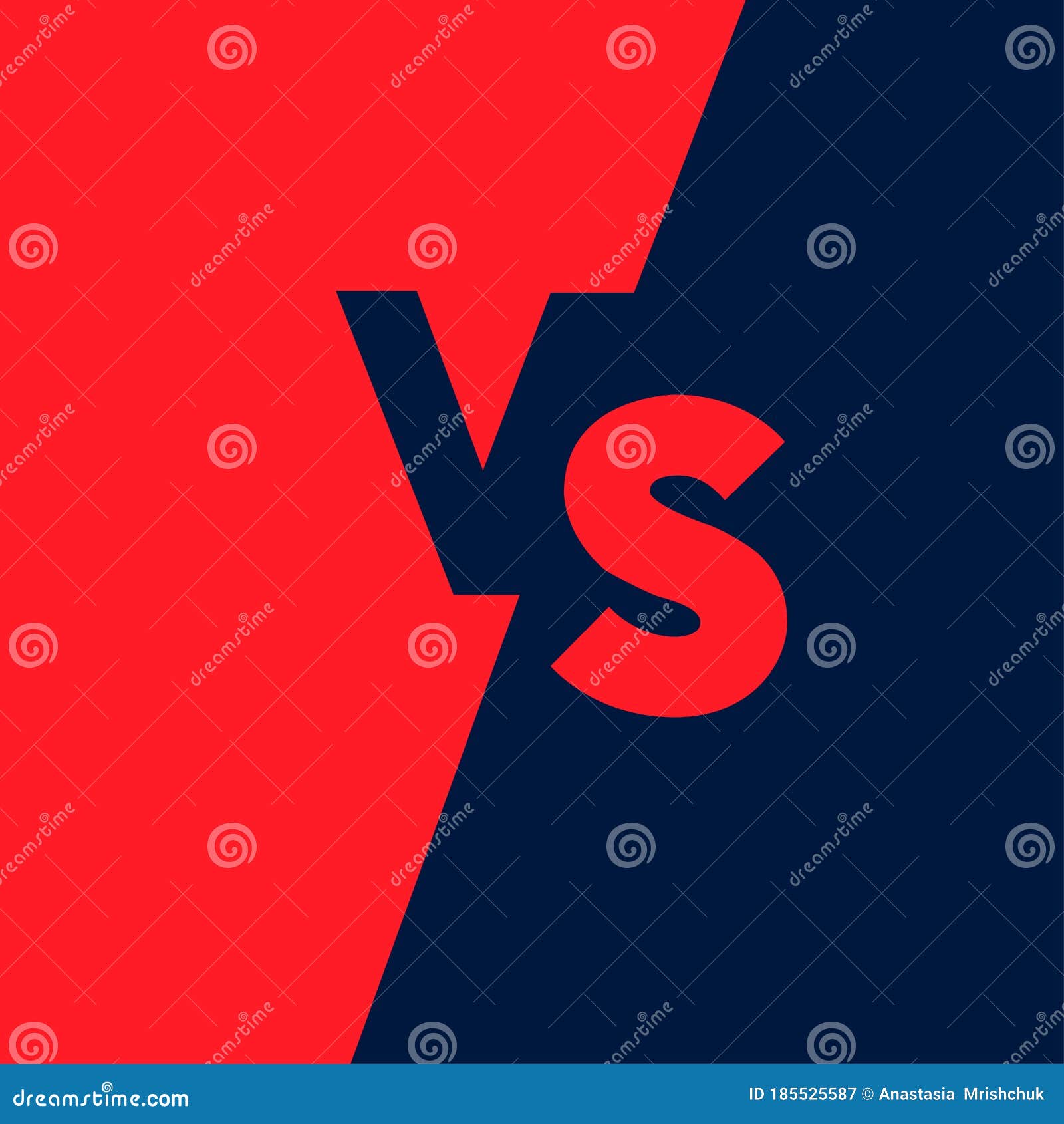 Picture of VS Blue and Red. Vector Illustration Stock Illustration ...