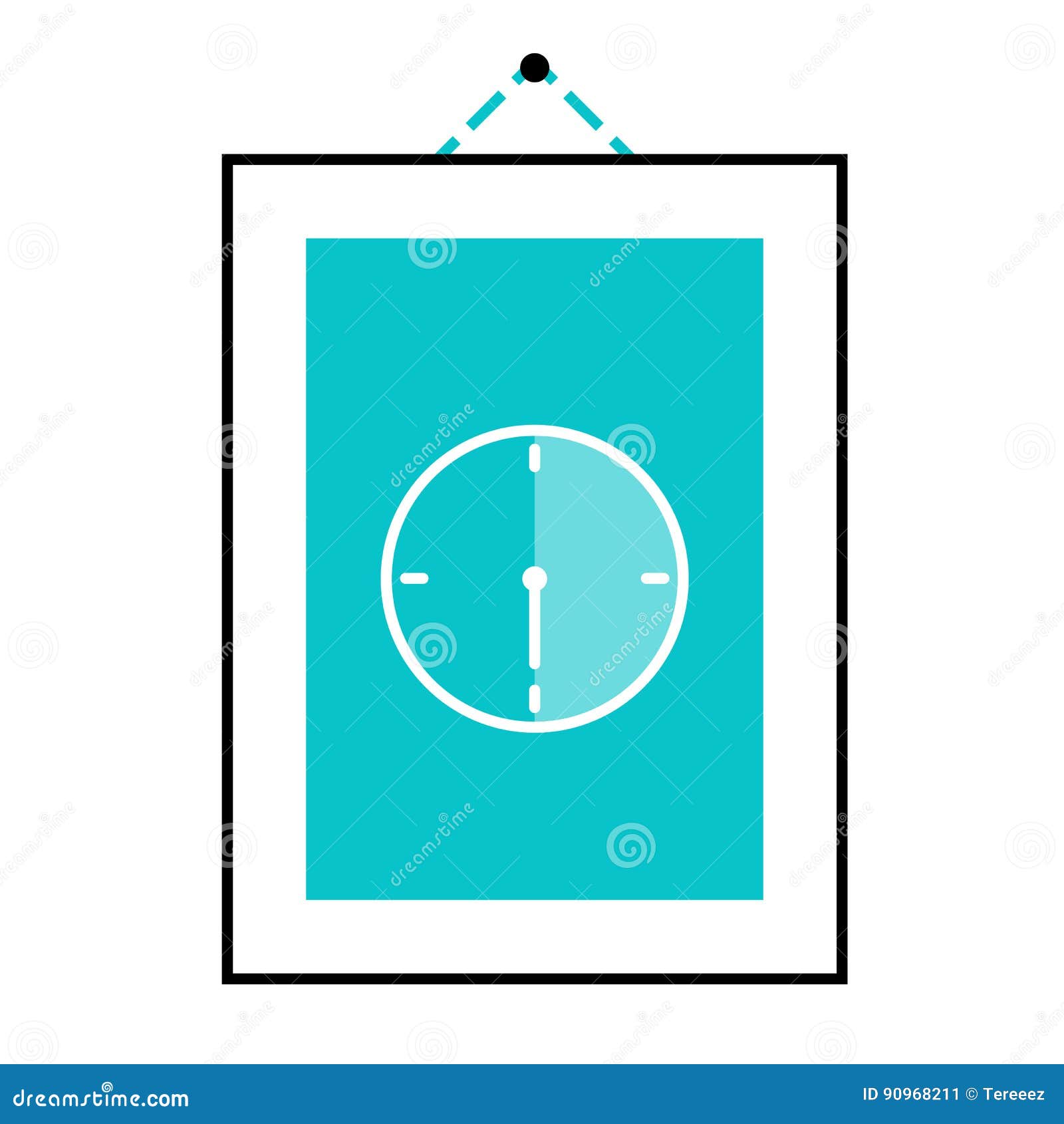 Picture on the Wall Hanging Half Hour Icon Stock Vector - Illustration ...