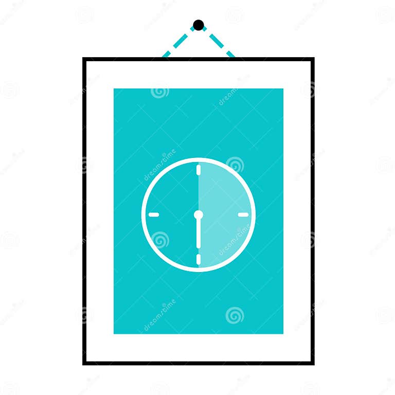 Picture on the Wall Hanging Half Hour Icon Stock Vector - Illustration ...