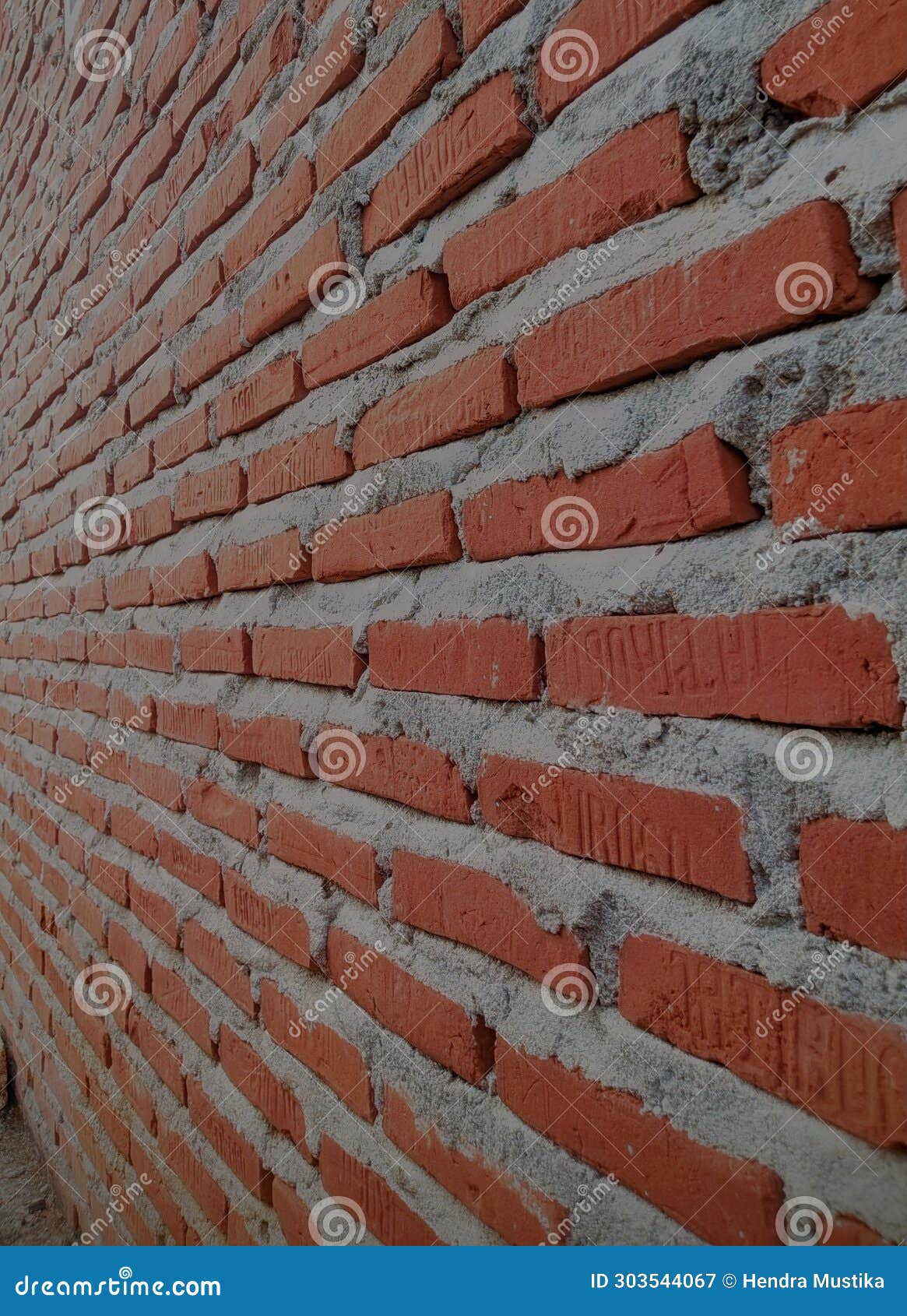 This is a Picture of a Wall Made of Red Bricks in Java, Indonesia Stock ...