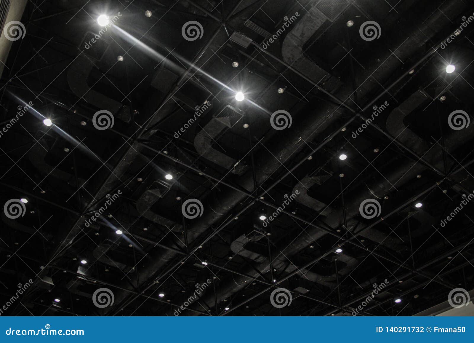 Warehouse Ceiling Structure Stock Photo - Image of detail, factory ...
