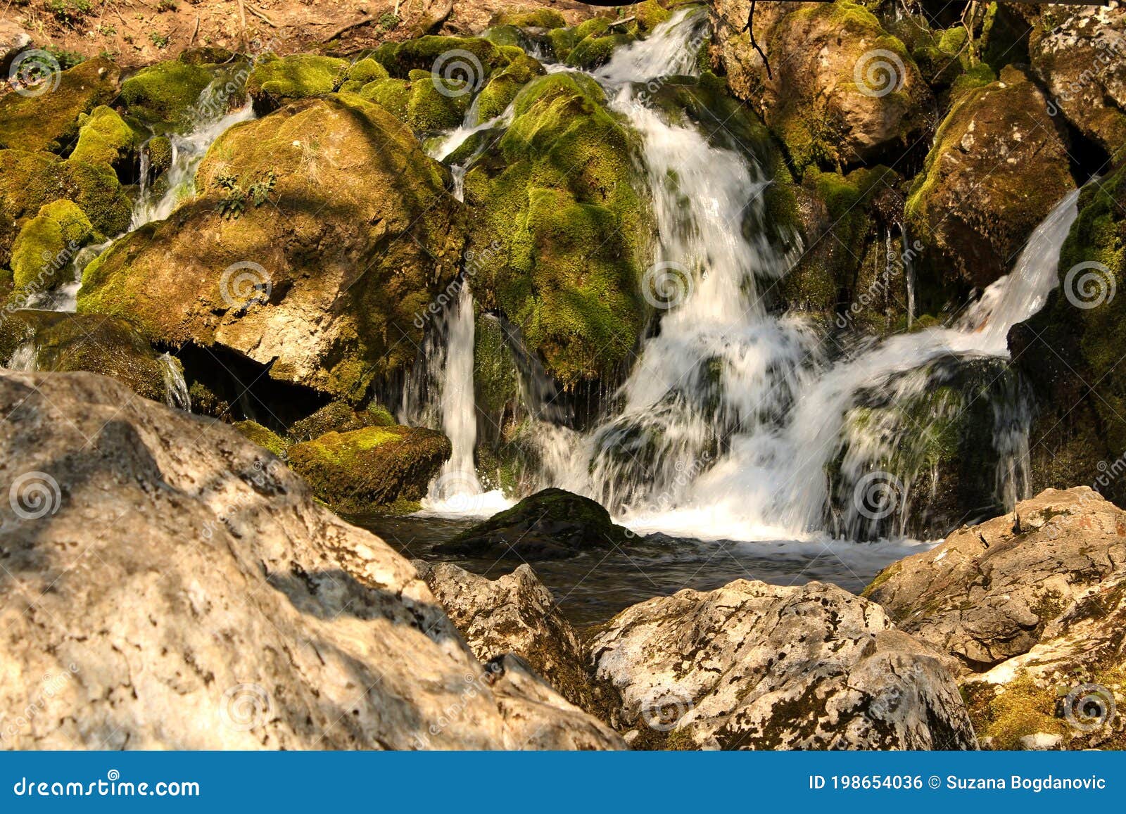 Picture of Water Flow between Rocks Stock Photo - Image of landscape ...