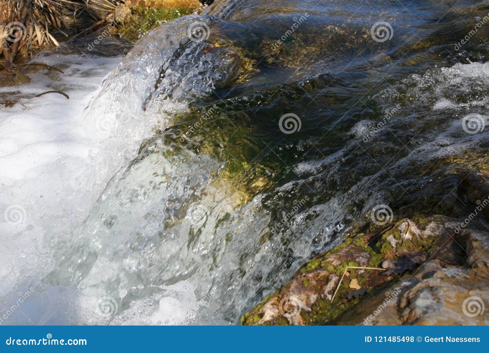 Waterfall on a wild river stock photo. Image of forrest - 121485498