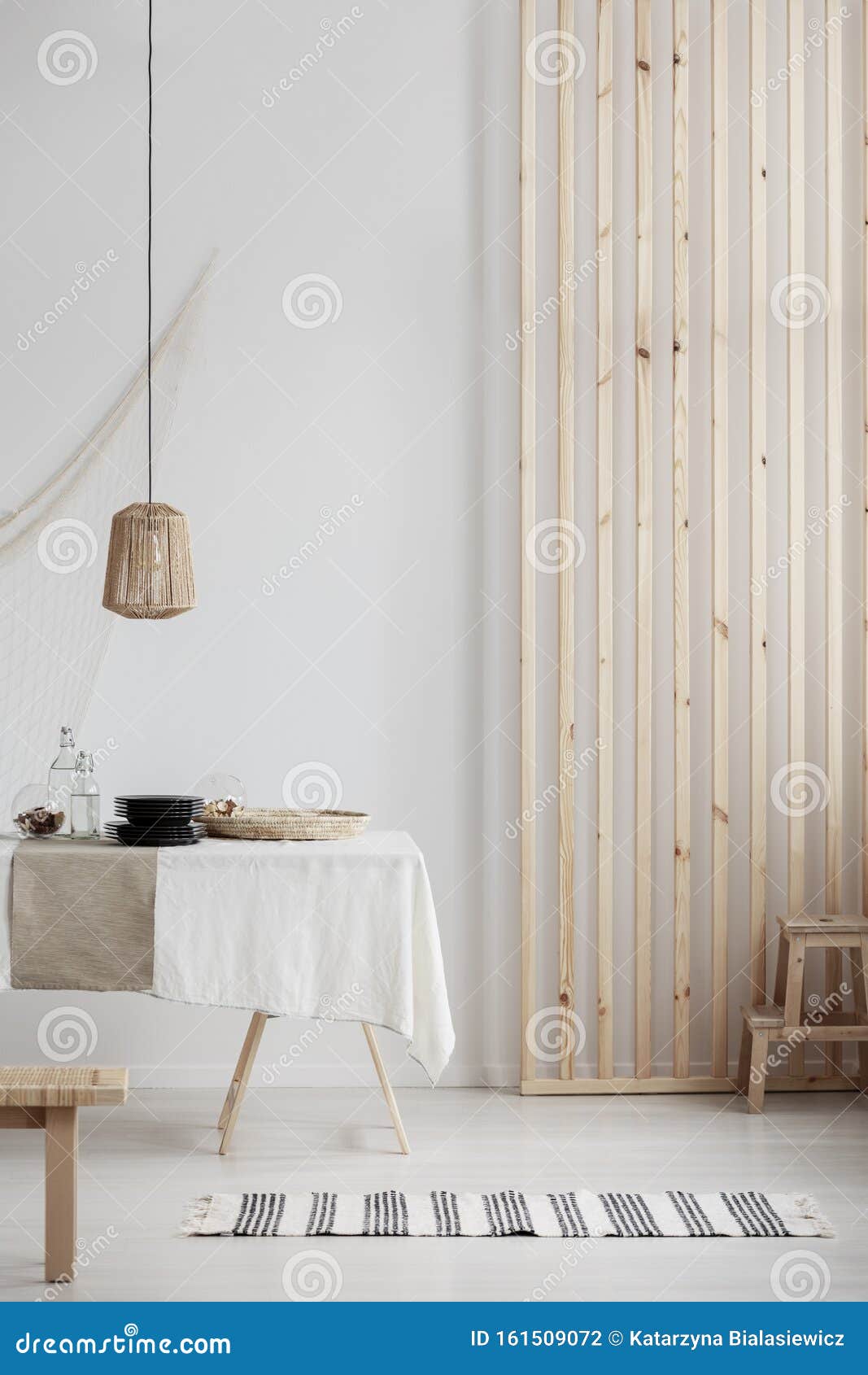 Picture of White and Beige Living Room Interior Design Stock Photo ...