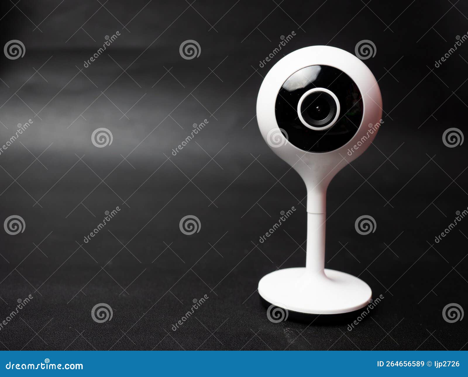 Picture of a White Table Top IP CCTV Camera with Modern Design on a ...