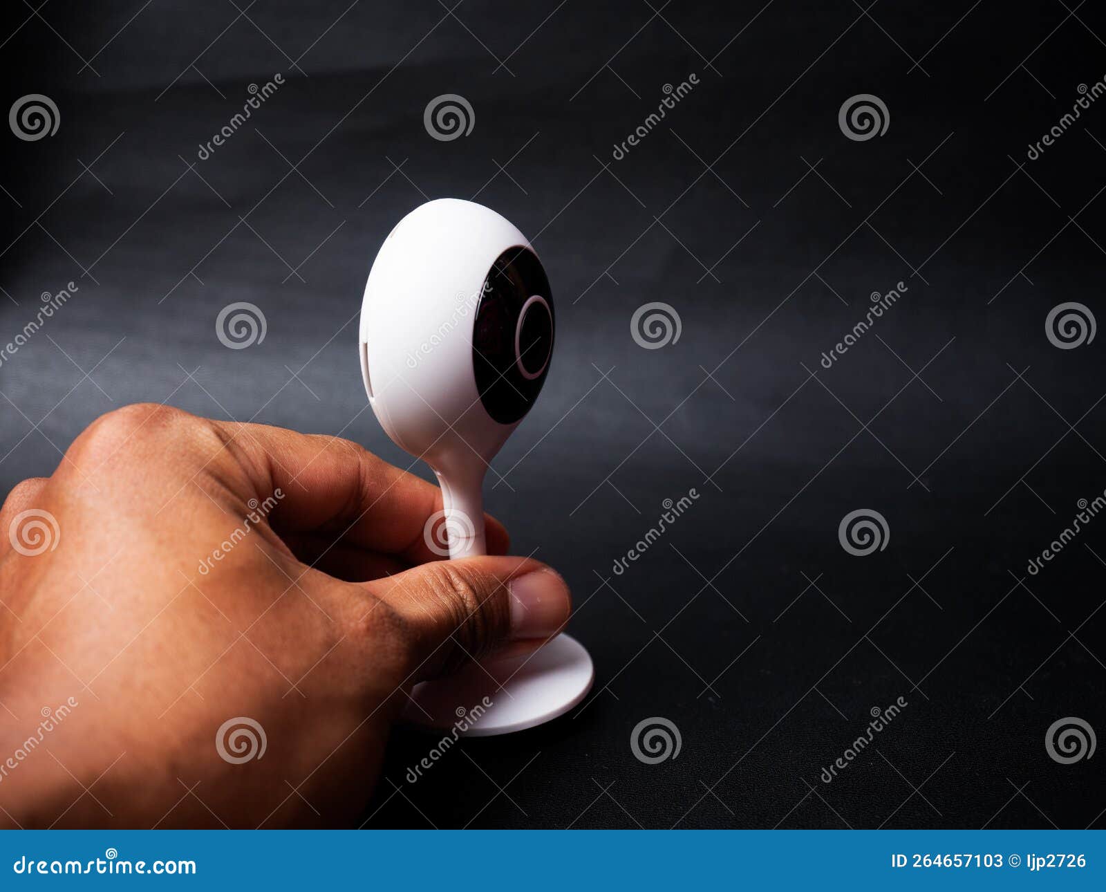 Picture of a White Table Top IP CCTV Camera with Modern Design on a ...