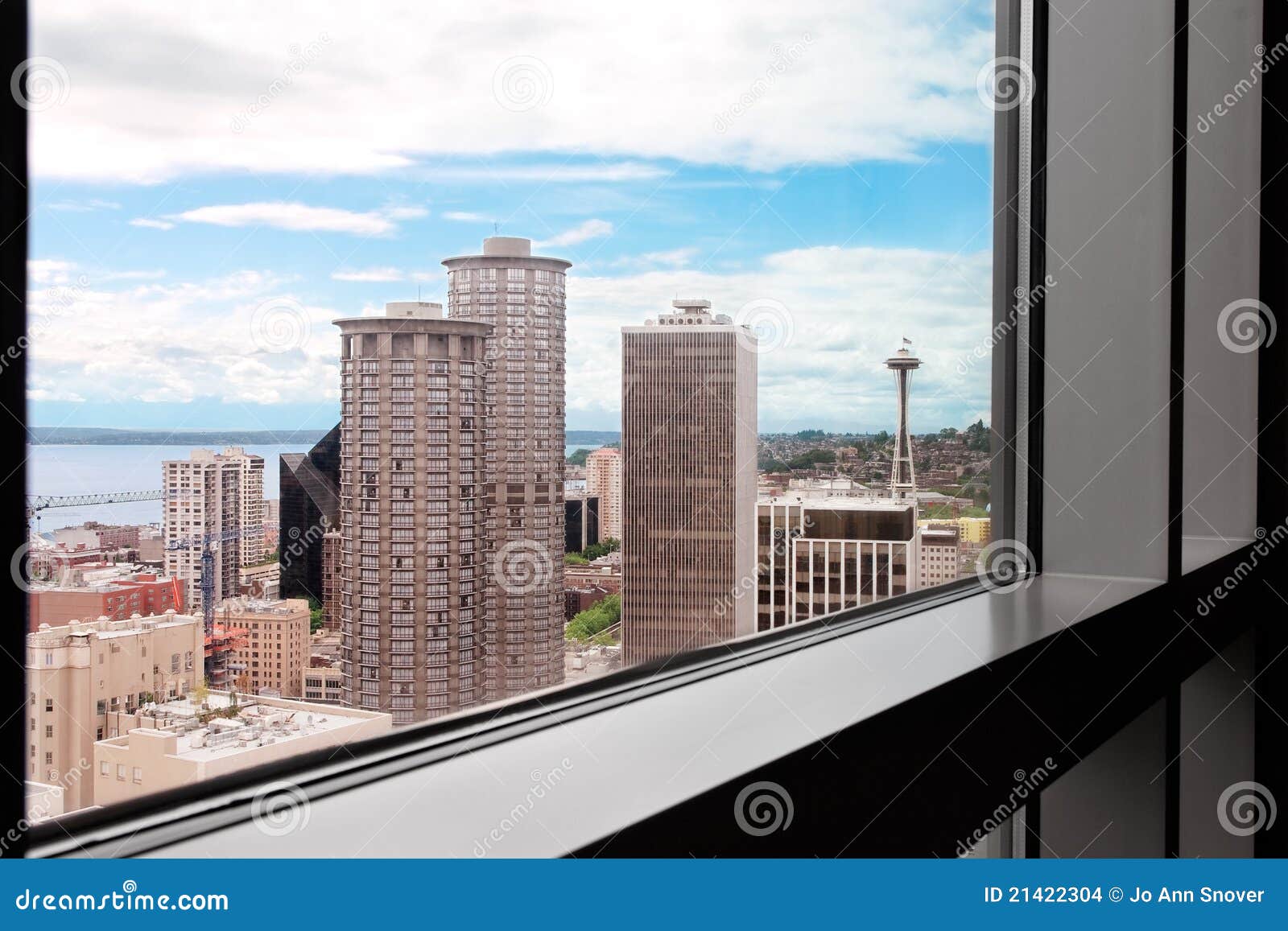 Picture window Seattle stock photo. Image of frame, skyscraper - 21422304