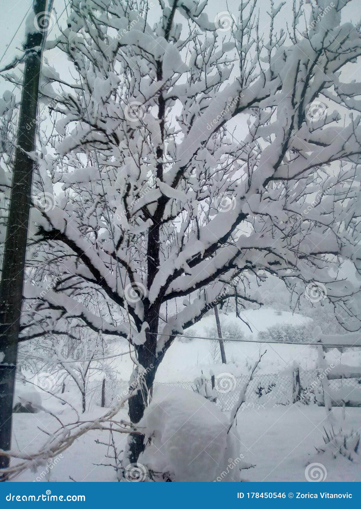 Winter in village in march stock photo. Image of village - 178450546